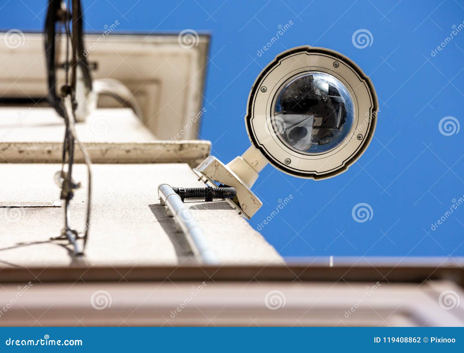 Focus on Security CCTV Camera or Surveillance System Stock Photo ...