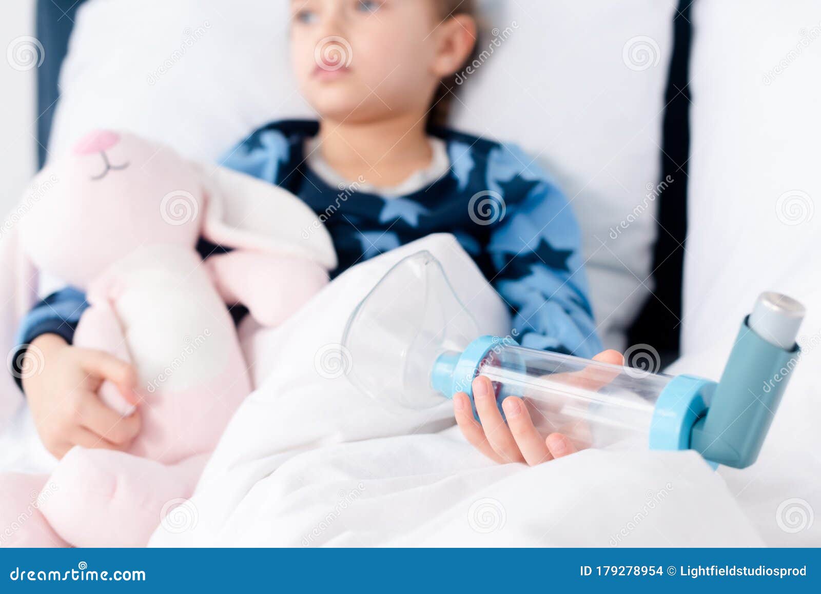 Focus of Sick Kid Holding Soft Stock Photo - Image of asthmatic ...
