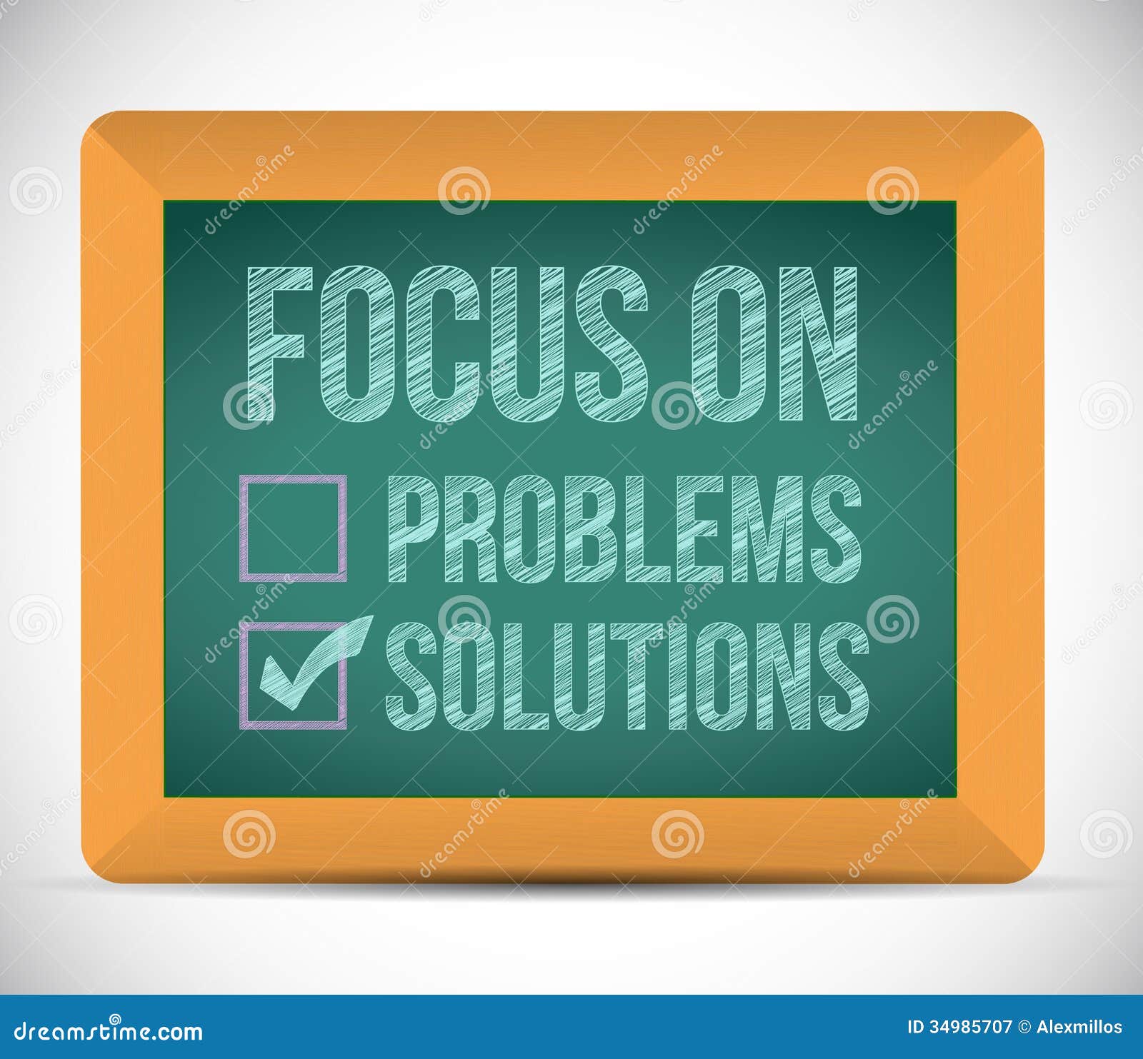 Focus on Solutions Check Mark Illustration Stock Illustration ...