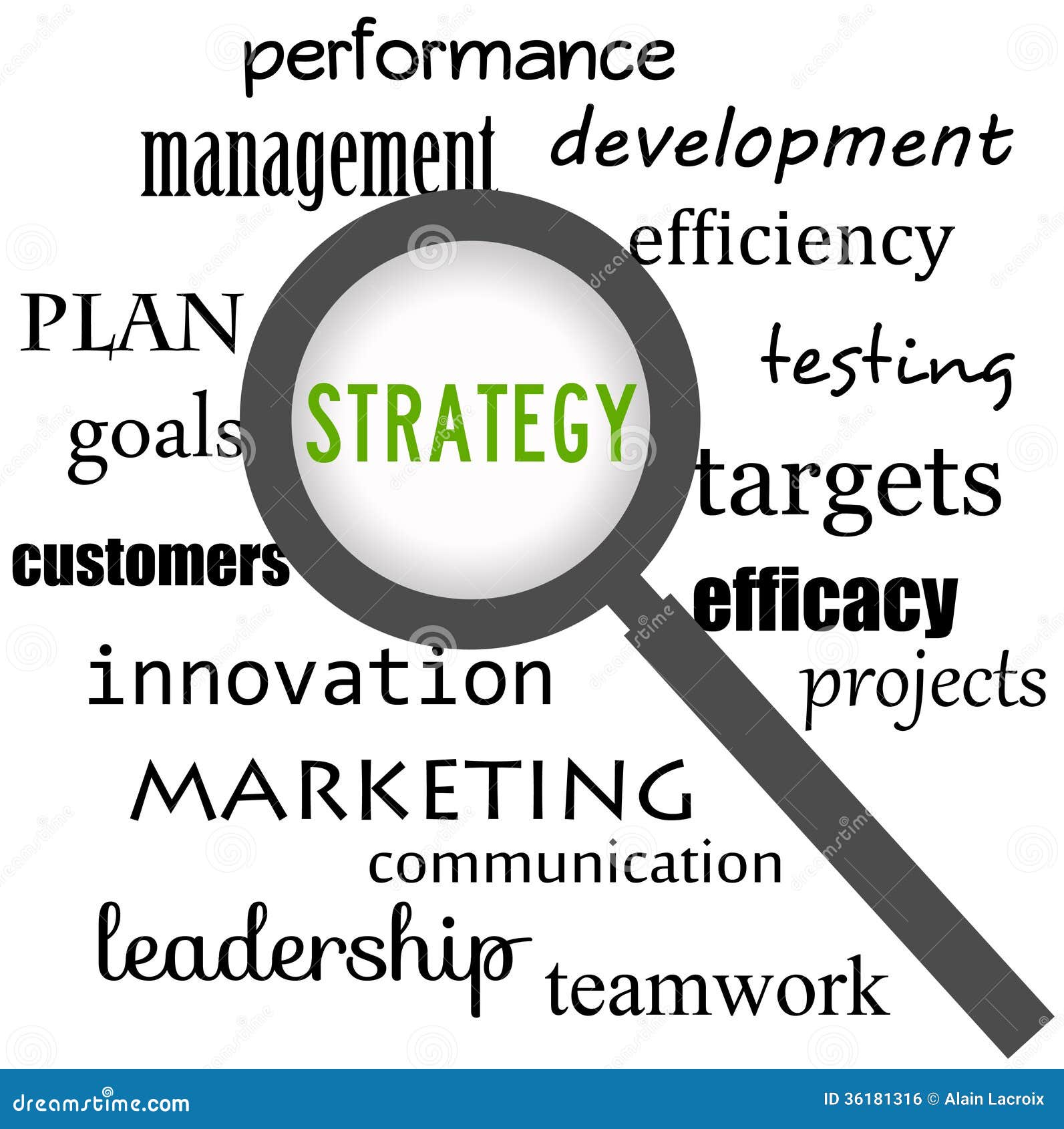 Focus on strategy stock illustration. Illustration of customer - 36181316
