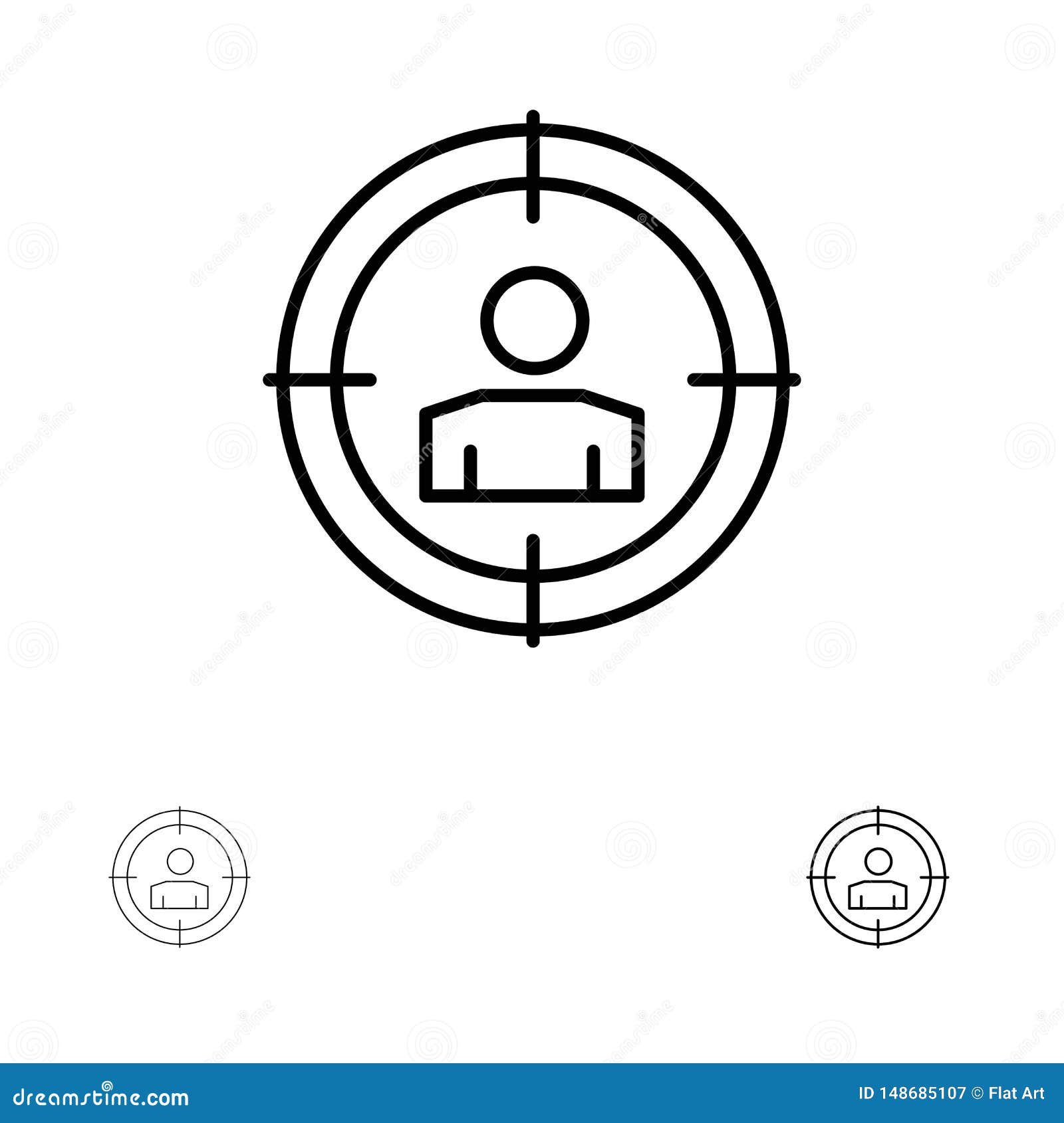Focus Target Icon Cartoon Vector | CartoonDealer.com #128916355