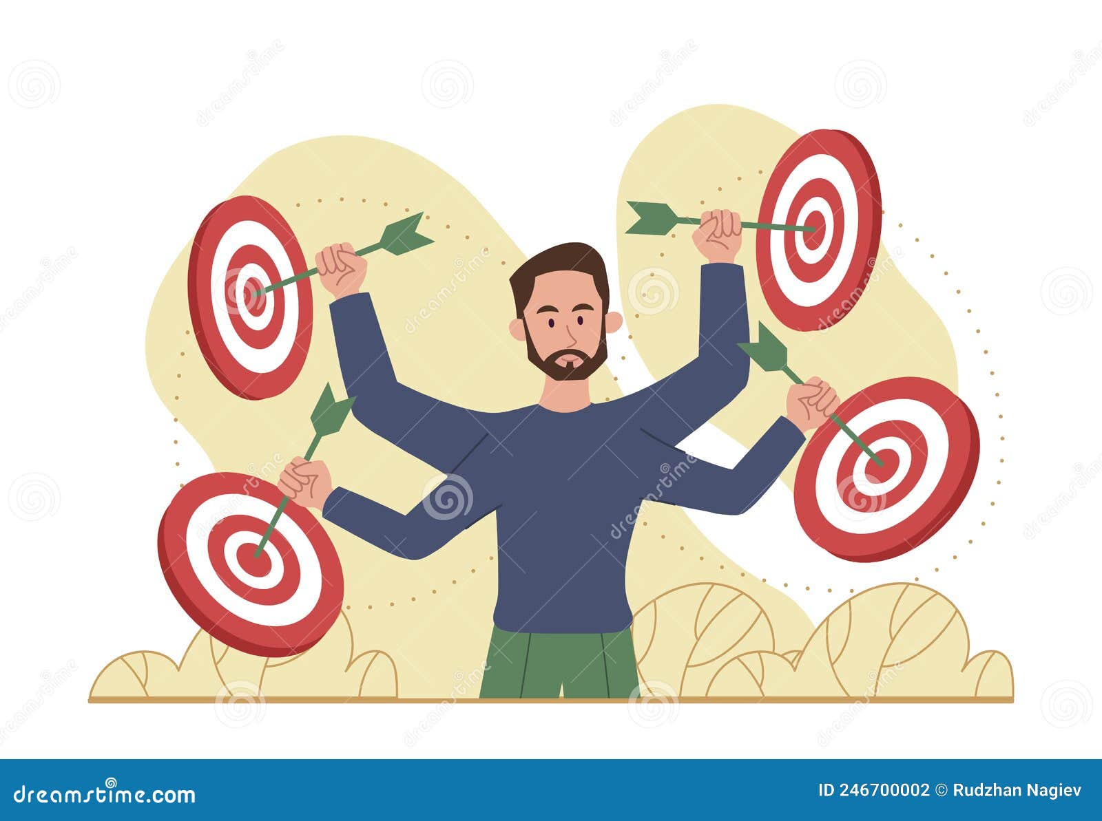 Focus on target stock vector. Illustration of advantage - 246700002