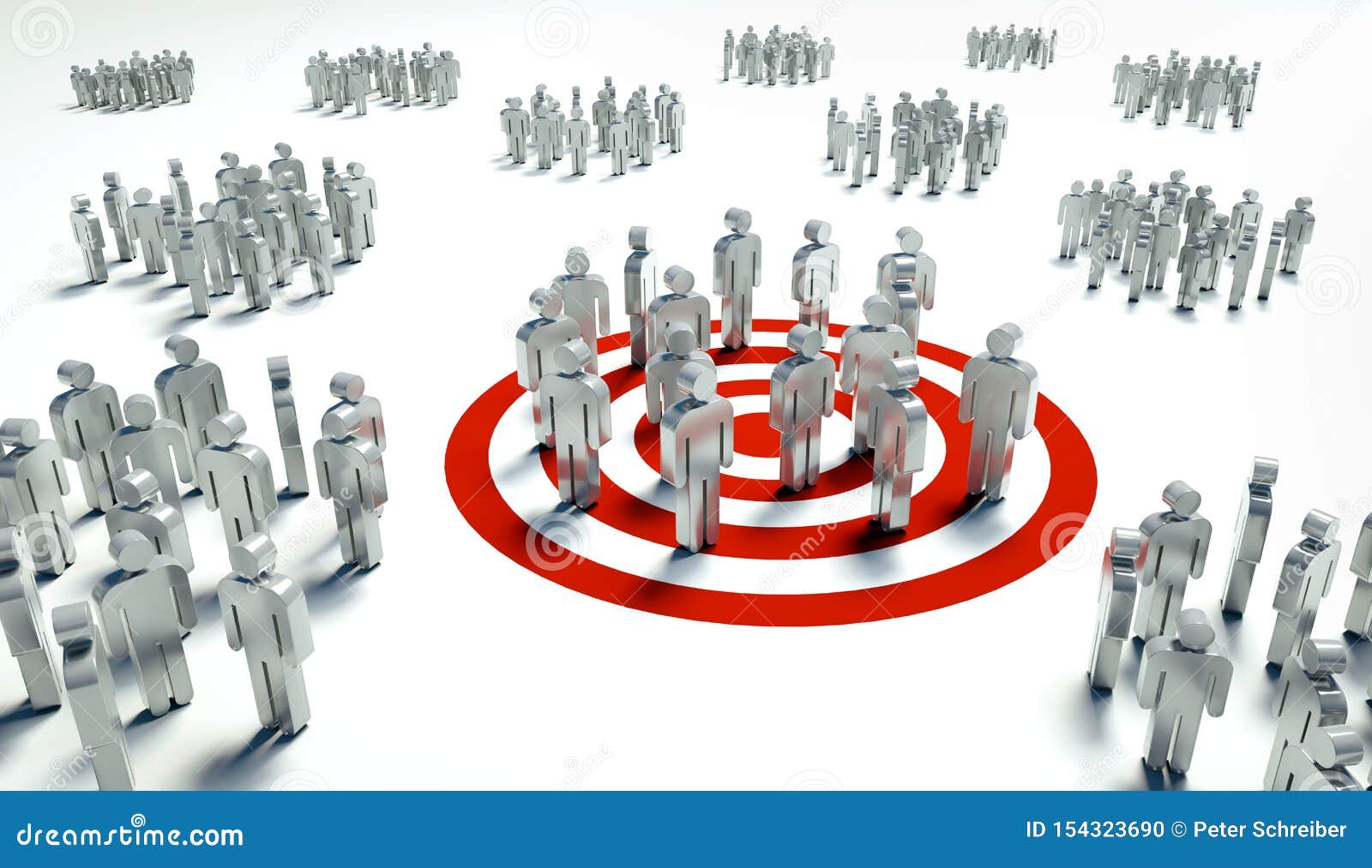 Focus on Target Group - 3D Illustration Stock Illustration ...