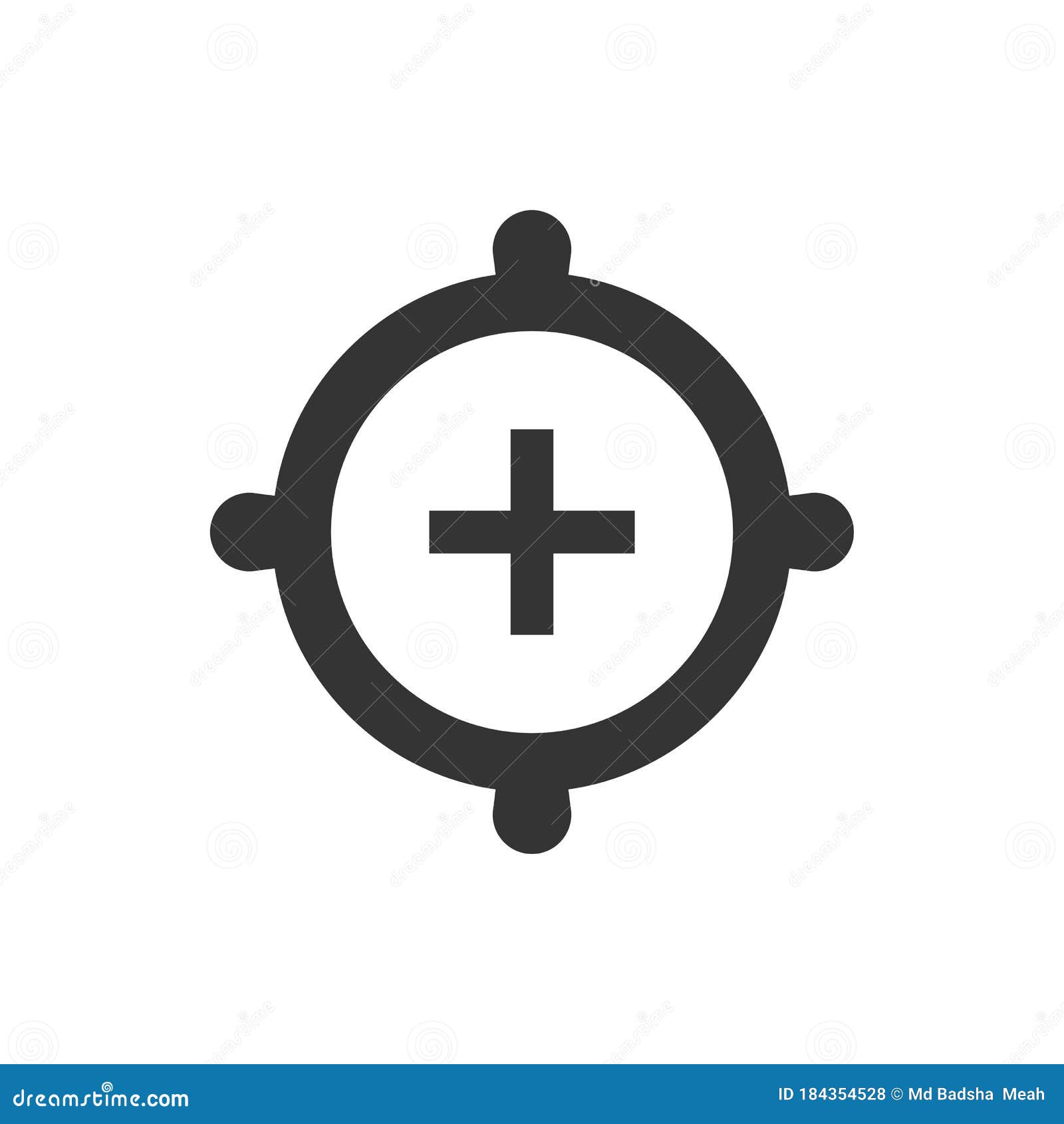 Focus target icon stock vector. Illustration of symbol - 184354528