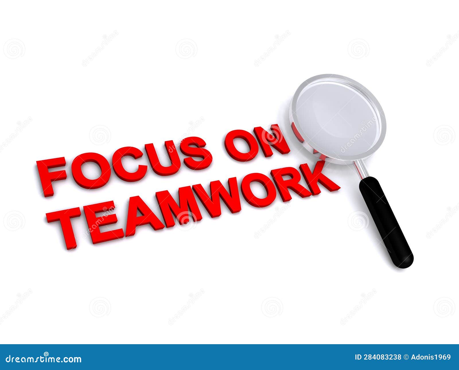 Focus on teamwork on white stock illustration. Illustration of focus ...