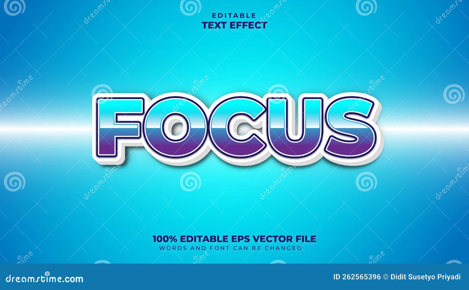 Focus Text Effect, Editable Text Effect Stock Vector - Illustration of ...