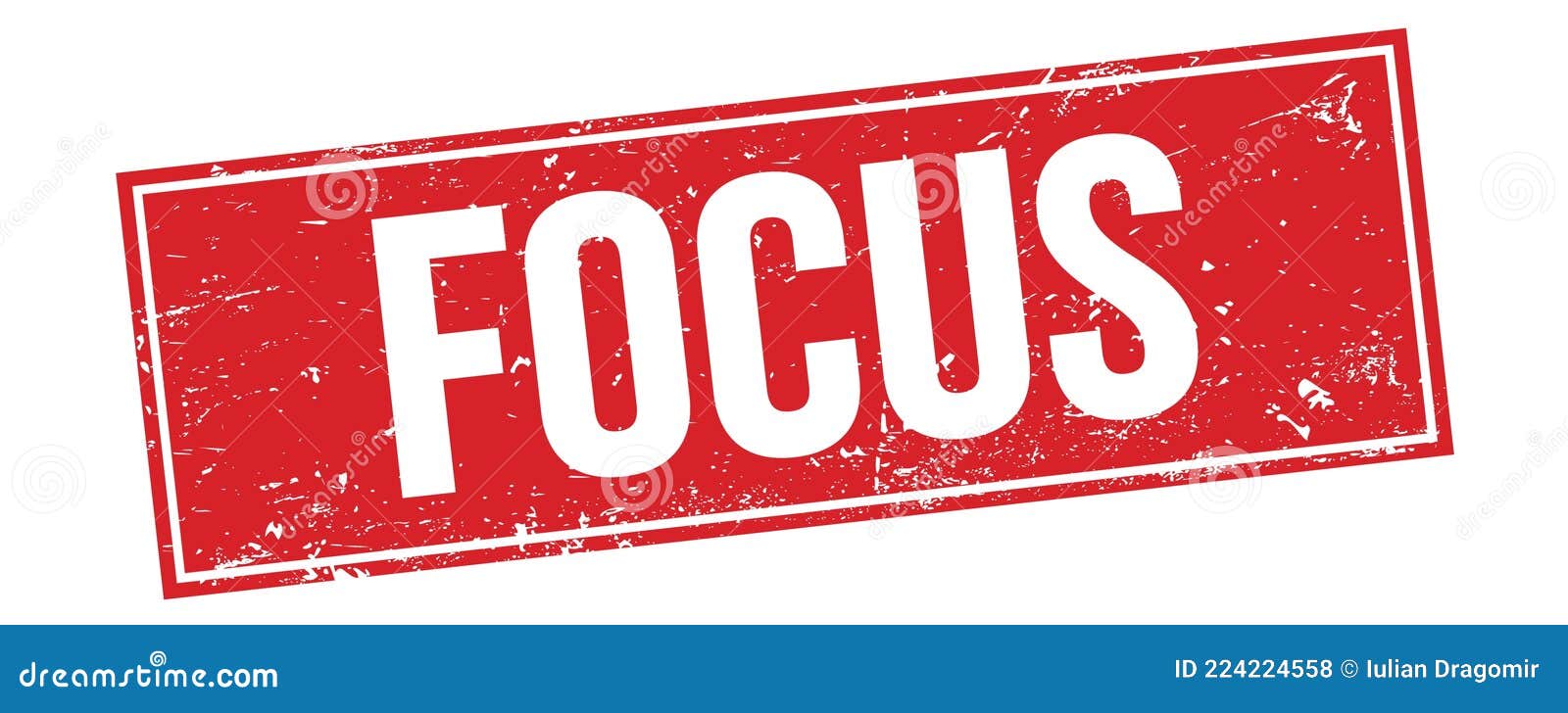 FOCUS Text on Red Grungy Rectangle Stamp Stock Illustration ...