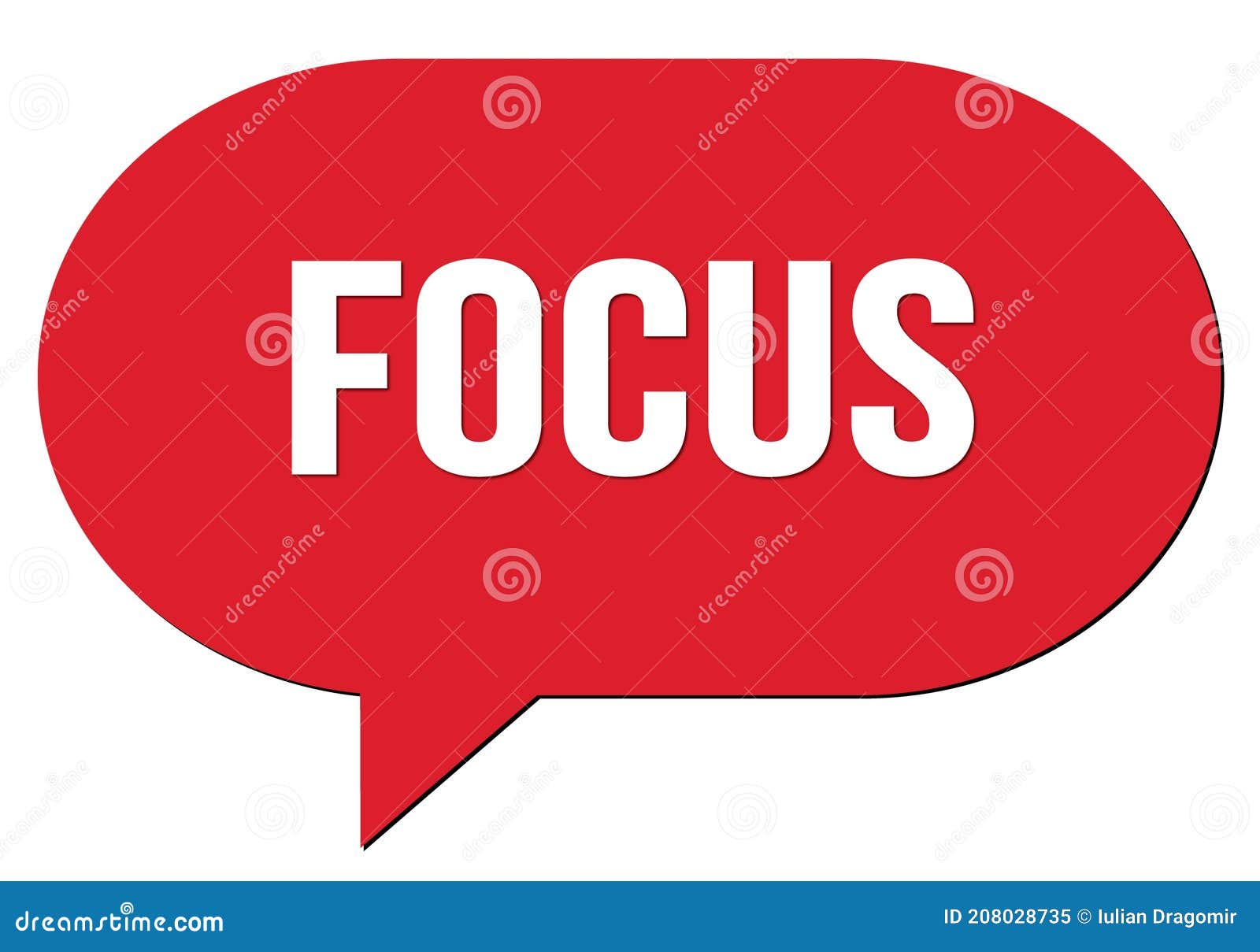 FOCUS Text Written in a Red Speech Bubble Stock Illustration ...