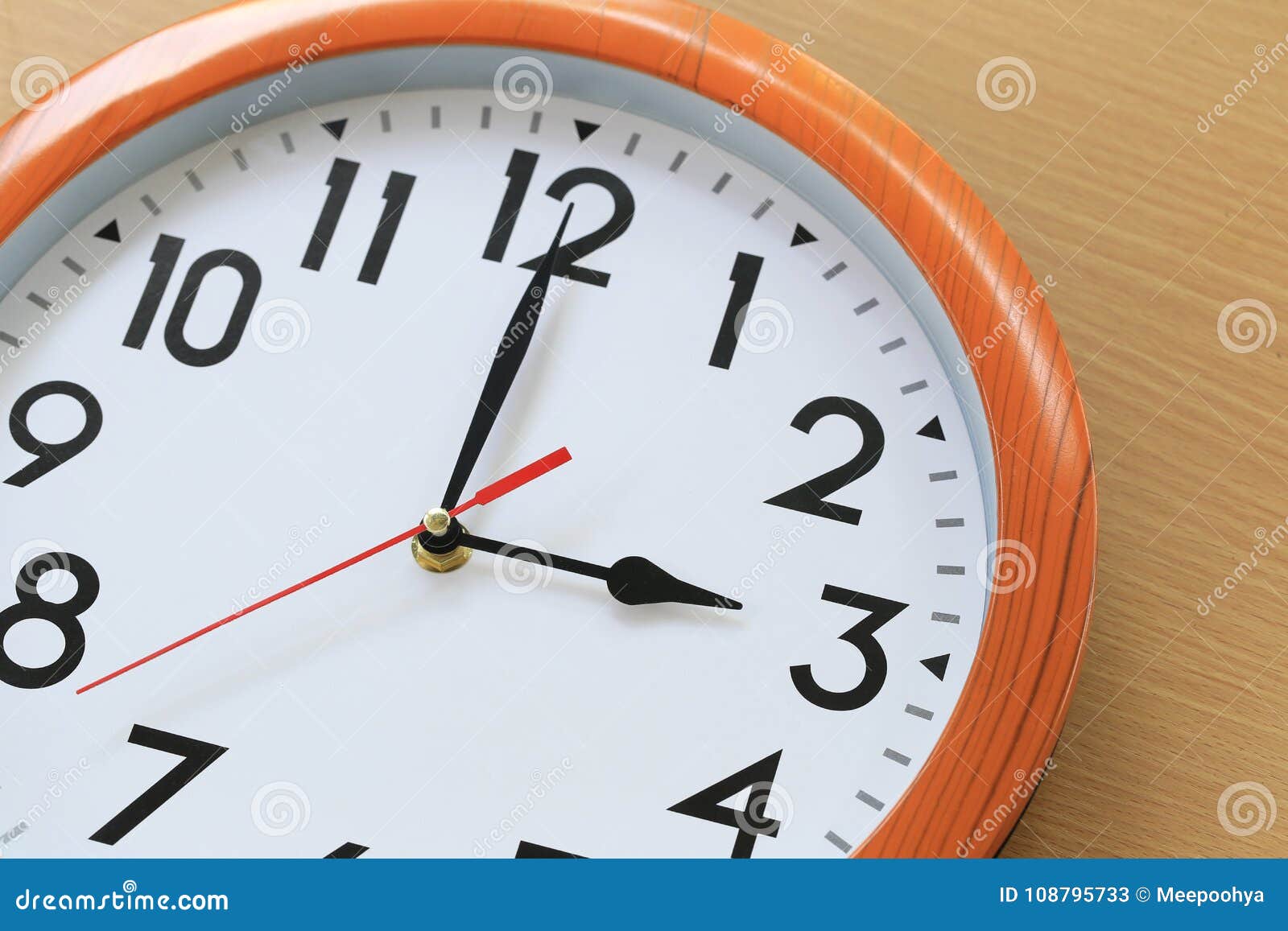 Focus Time in Clock of Three O Clock for the Design in Your Busi Stock ...