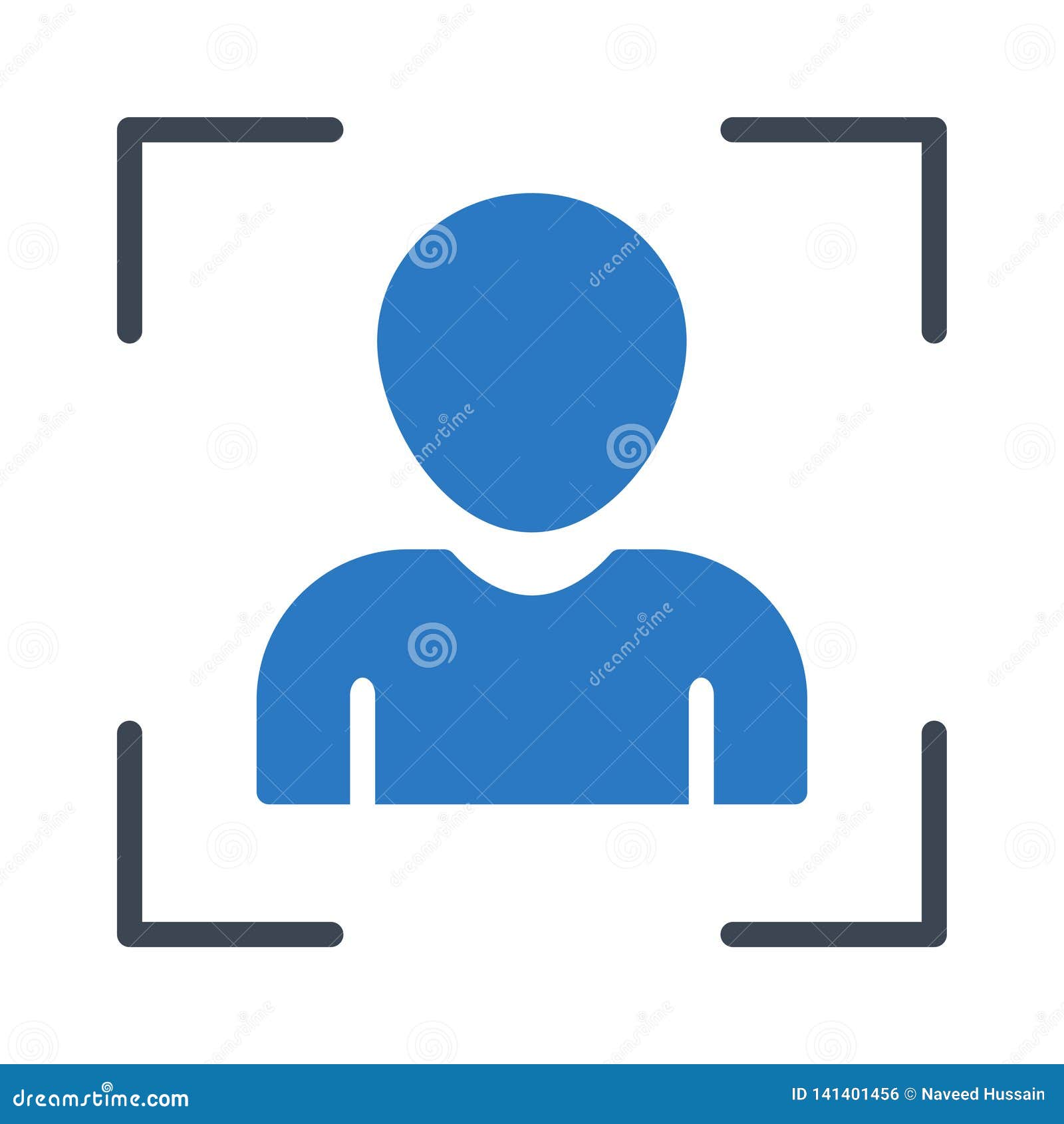 Focus User Glyph Color Flat Vector Icon Stock Illustration ...