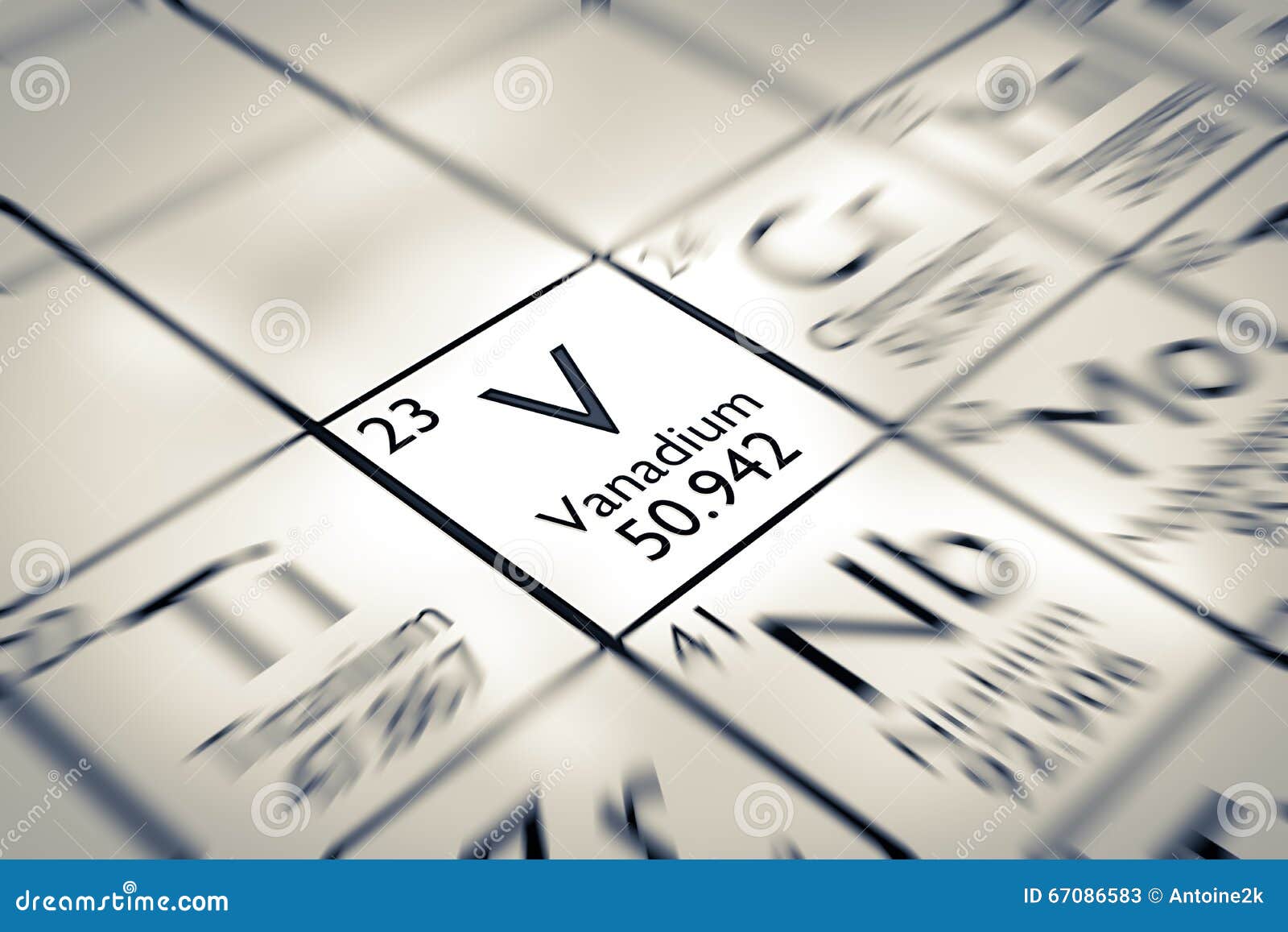 Focus on Vanadium Chemical Element Stock Image - Image of school ...
