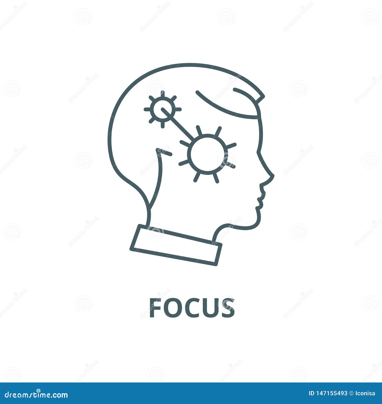 Focus Vector Line Icon, Linear Concept, Outline Sign, Symbol Stock ...