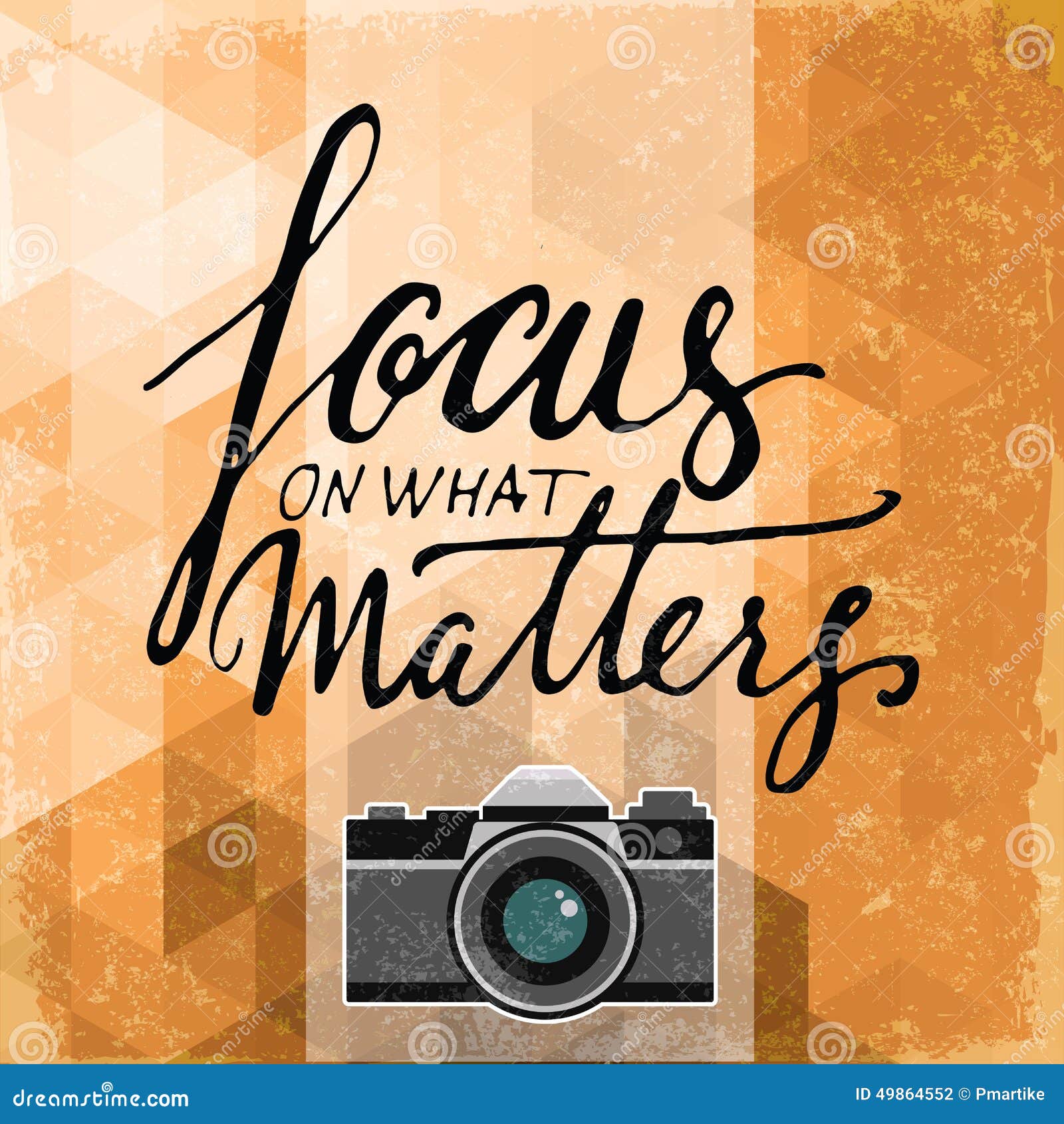 Focus on What Matters Vector Poster Stock Vector - Illustration of ...
