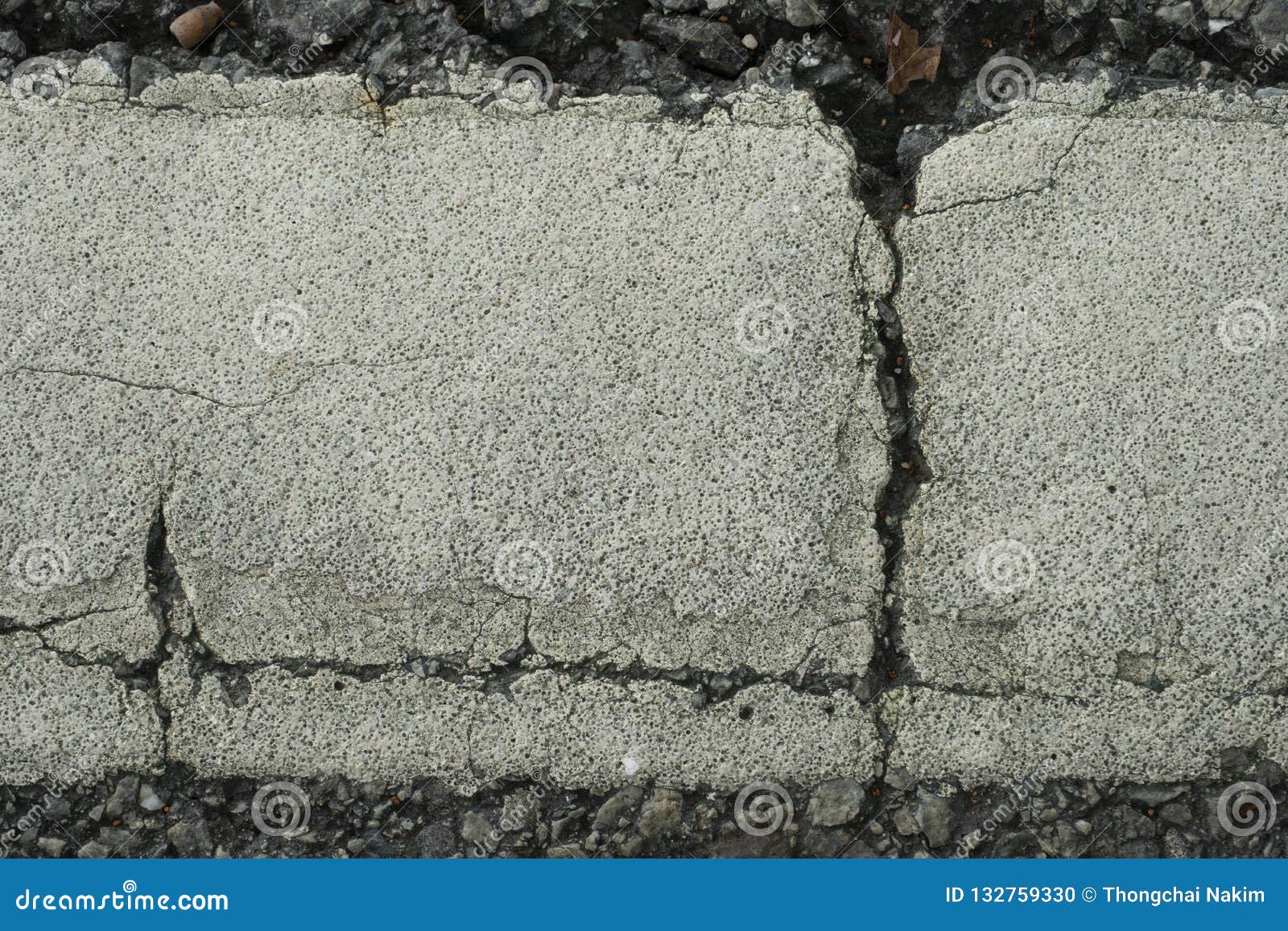 Line White Color on the Road is Broken. Stock Photo - Image of dirty ...