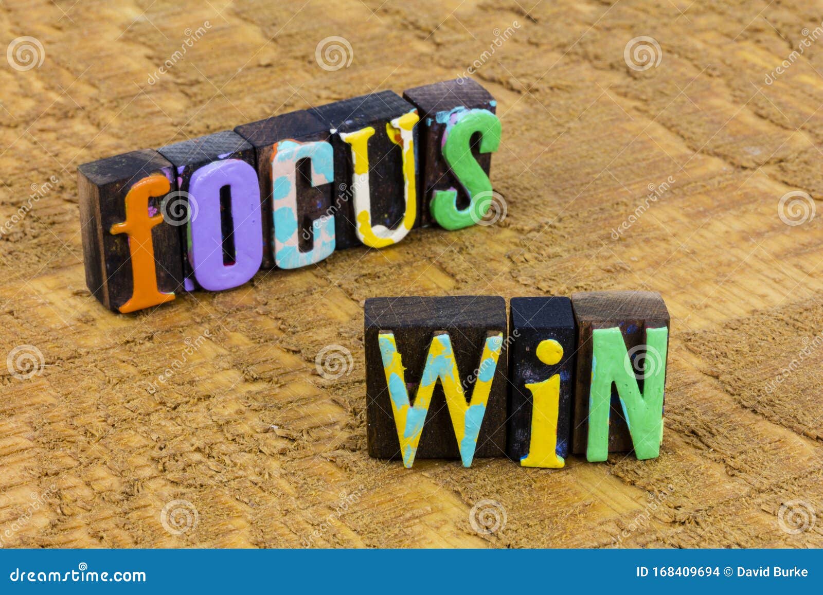 Focus Win Challenge Plan Prepare Career Success Stock Photo - Image of ...