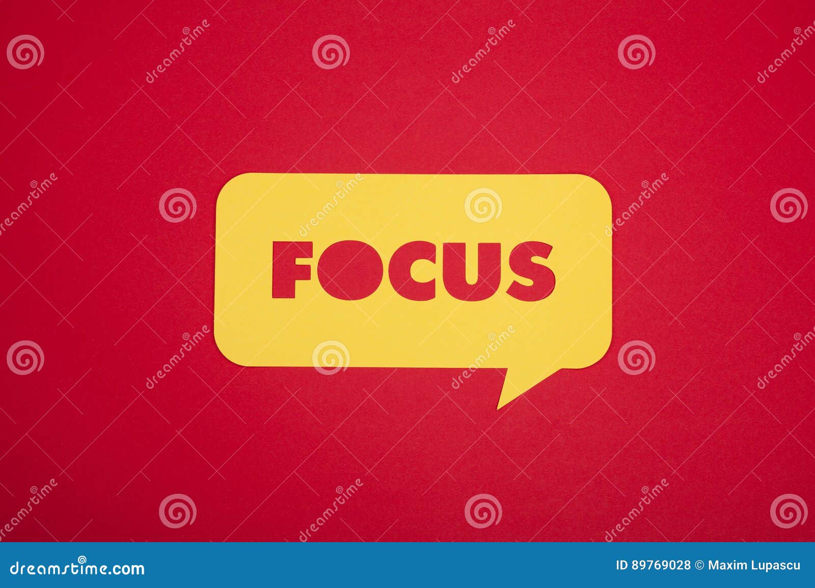 The focus word in a bubble stock photo. Image of template - 89769028