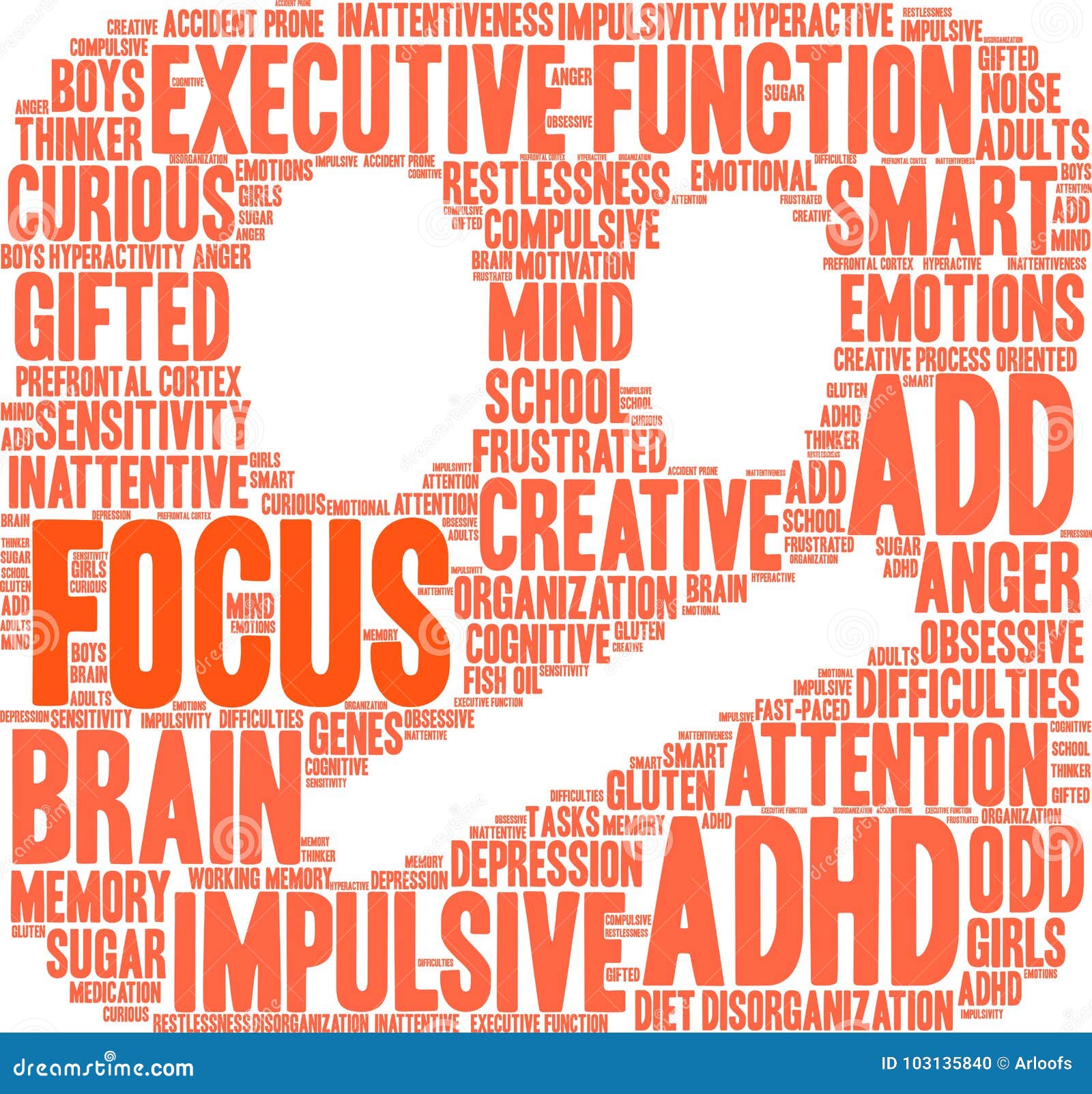 Focus Word Cloud stock illustration. Illustration of difficulties ...