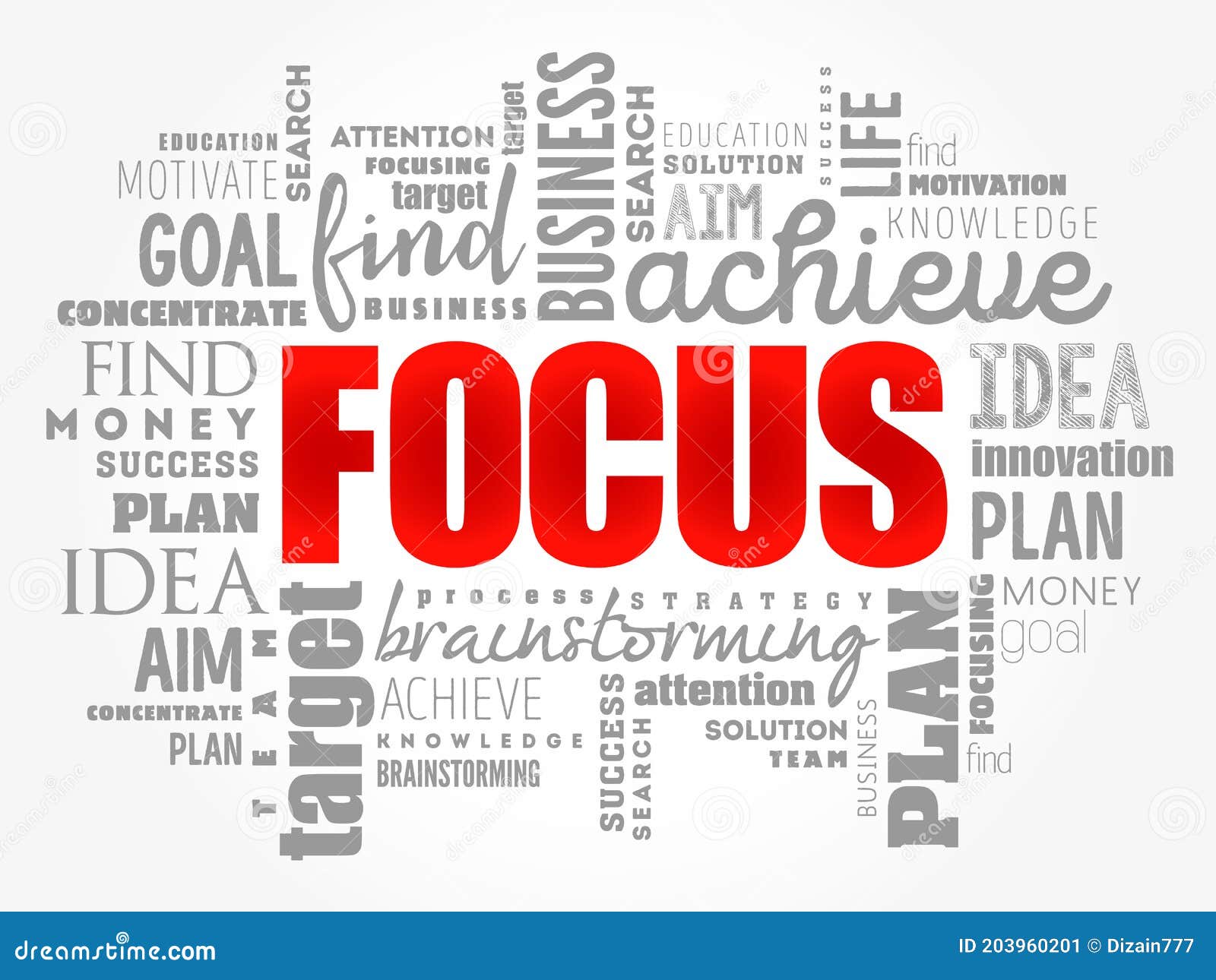 FOCUS Word Cloud Collage Royalty-Free Stock Photography | CartoonDealer ...