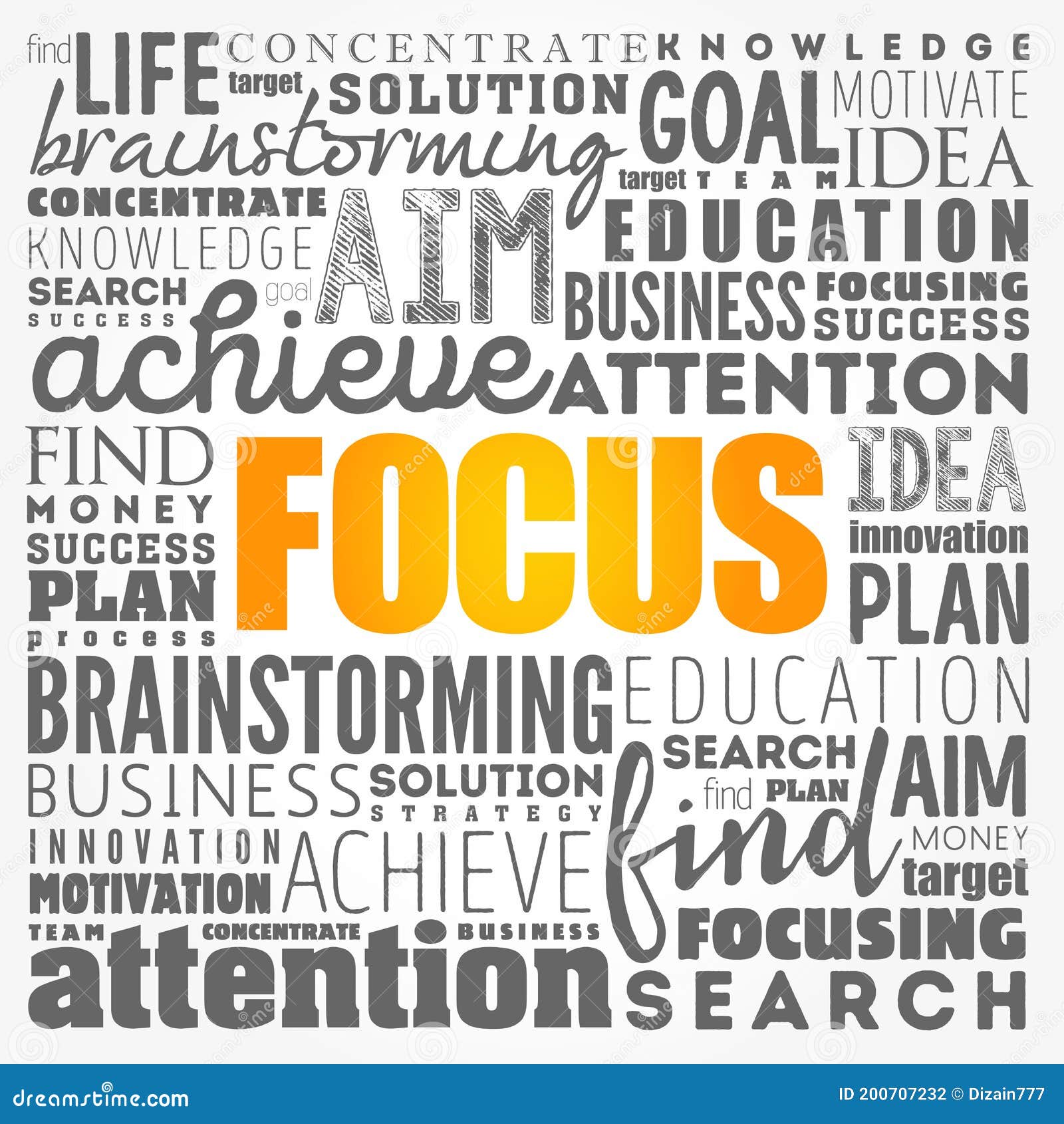 FOCUS Word Cloud Collage Stock Photography | CartoonDealer.com #200707232