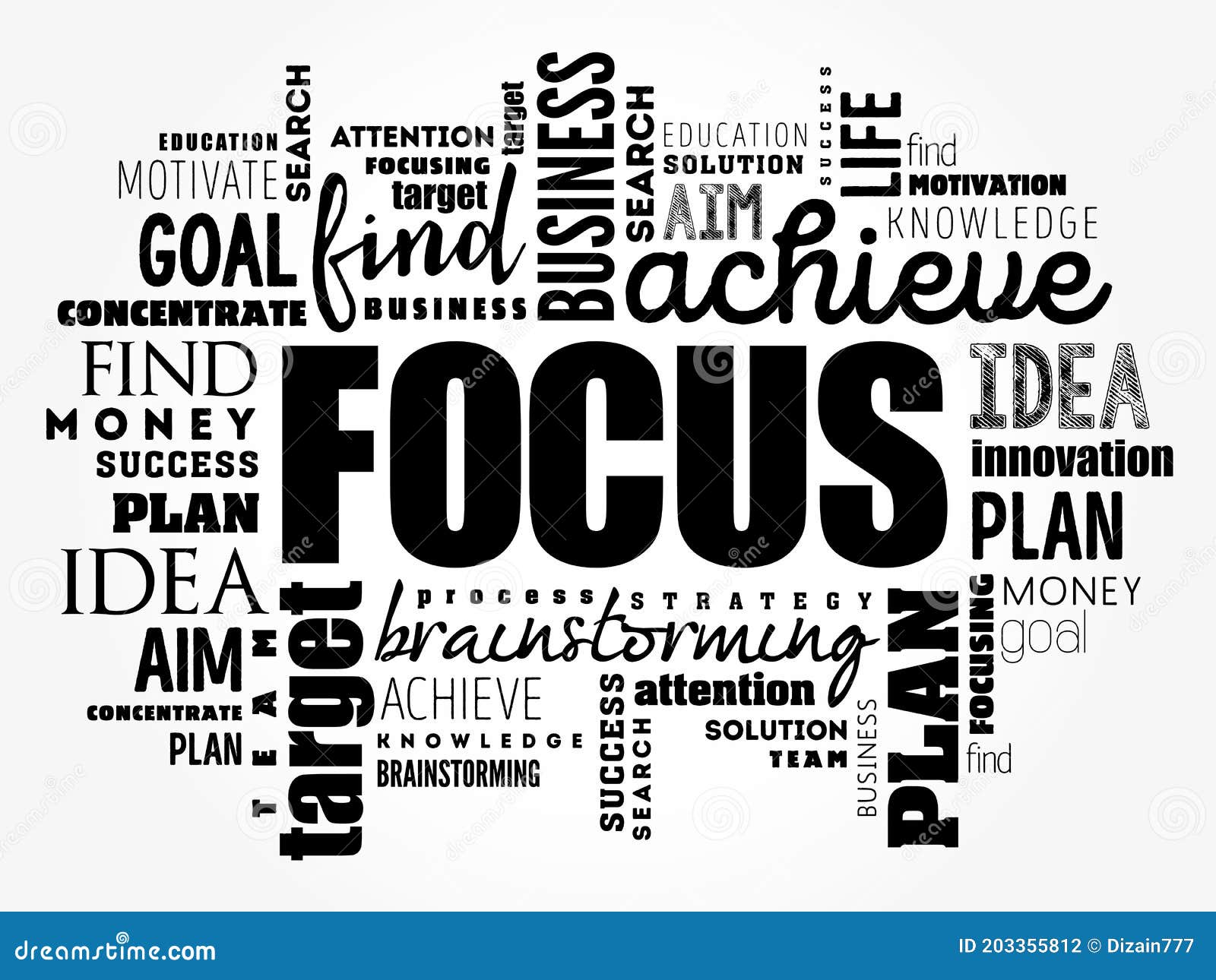 FOCUS Word Cloud Collage Stock Photography | CartoonDealer.com #203355812