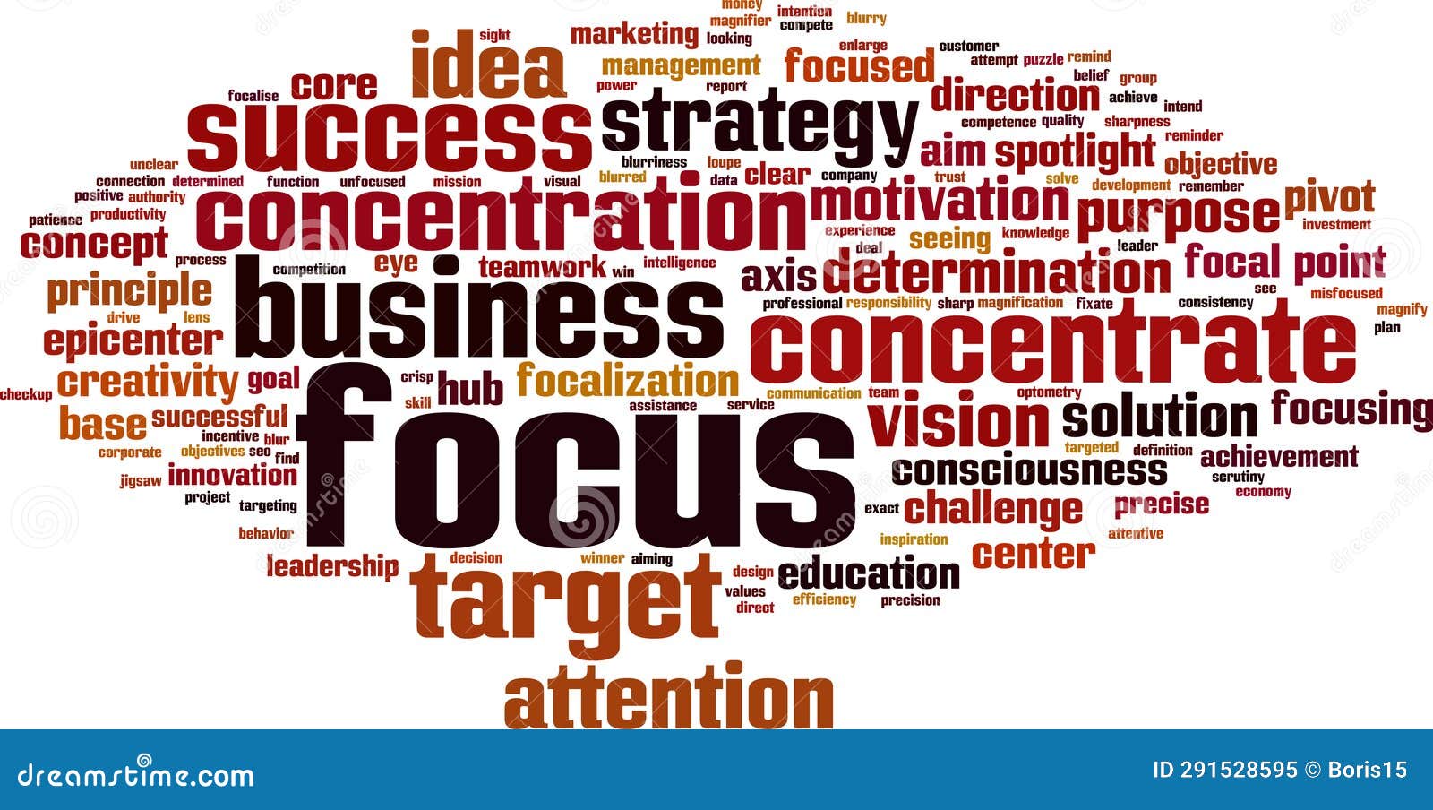 Focus word cloud stock illustration. Illustration of business - 291528595