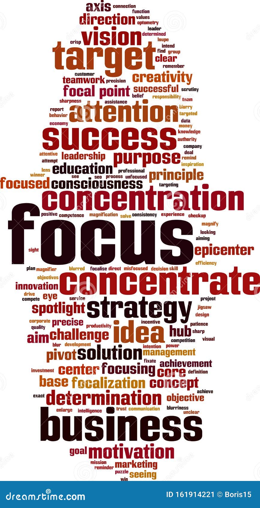 Focus word cloud stock vector. Illustration of crisp - 161914221