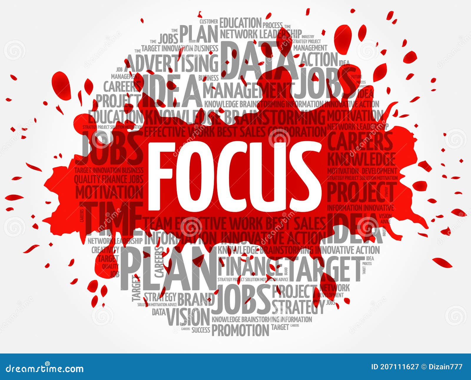FOCUS word cloud stock illustration. Illustration of decisions - 207111627