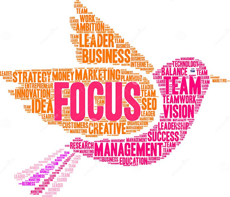 Focus Word Cloud stock vector. Illustration of teamwork - 102593408