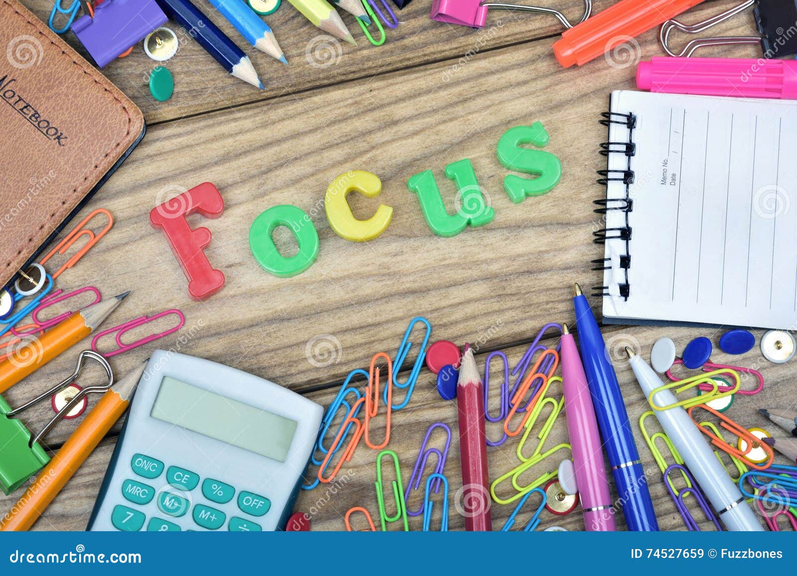 Focus Word and Office Tools Stock Image - Image of attention ...