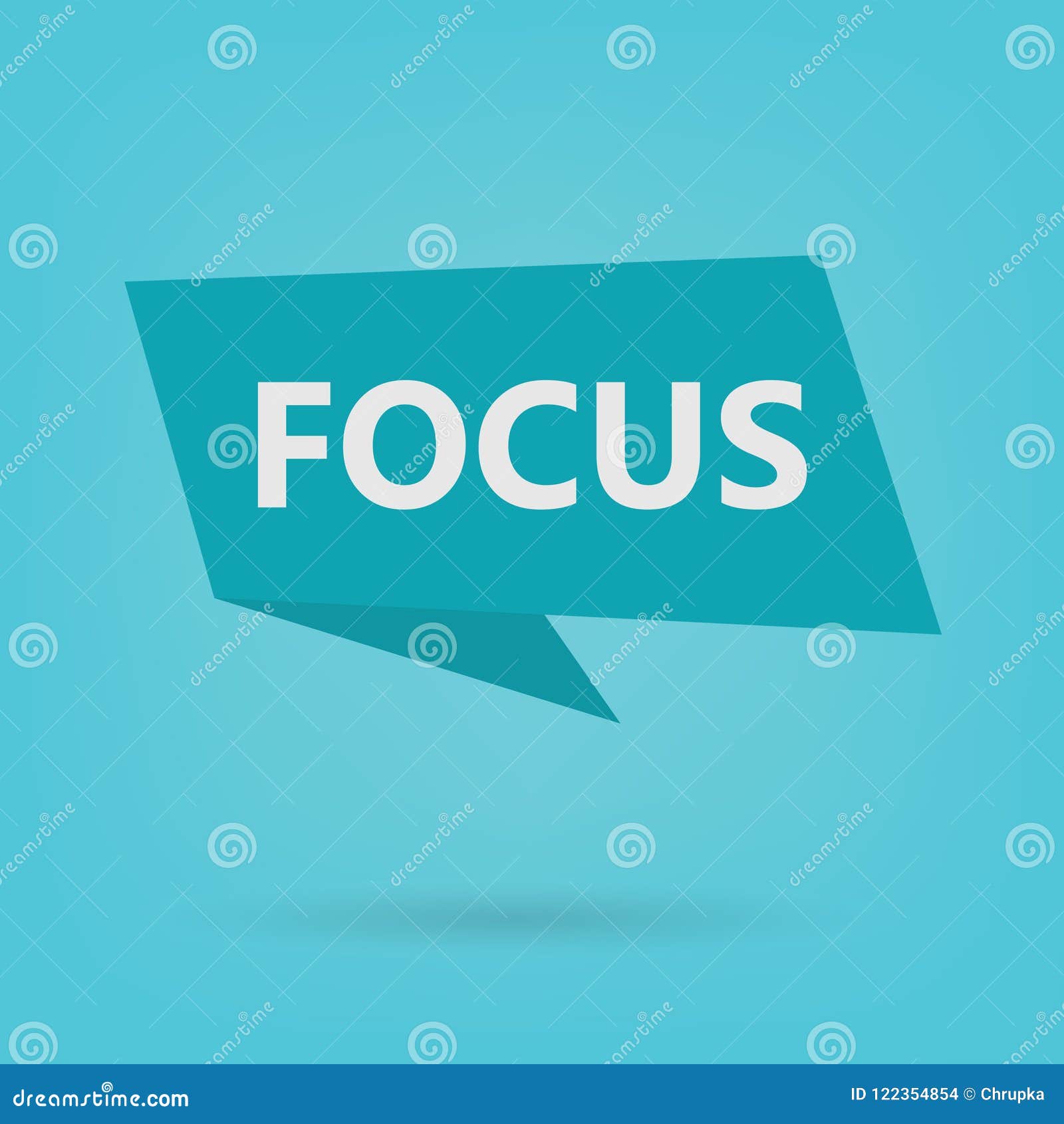 Focus word on sticker stock vector. Illustration of quote - 122354854