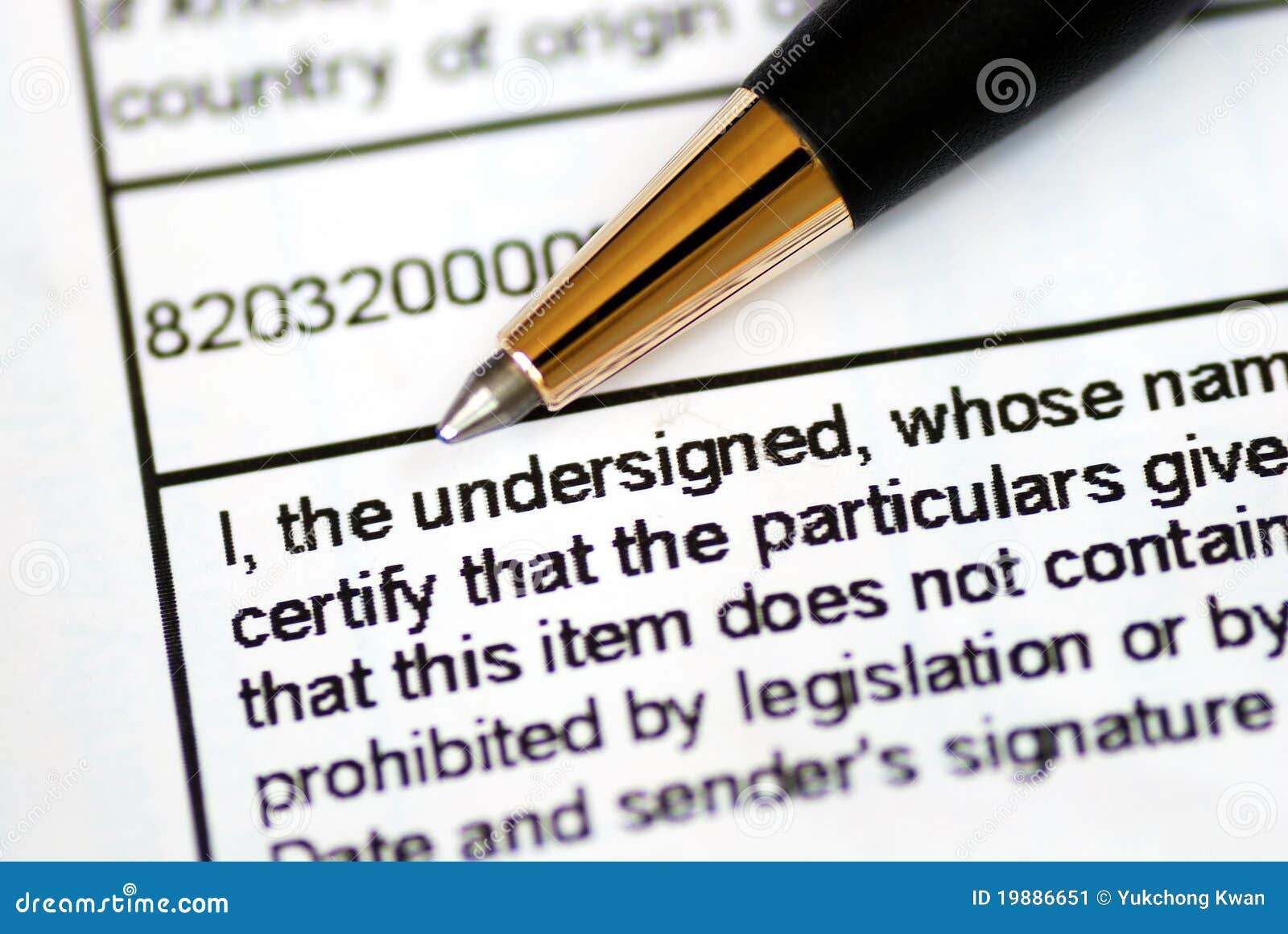 Focus on the Word Undersigned Stock Image - Image of manager, memo ...