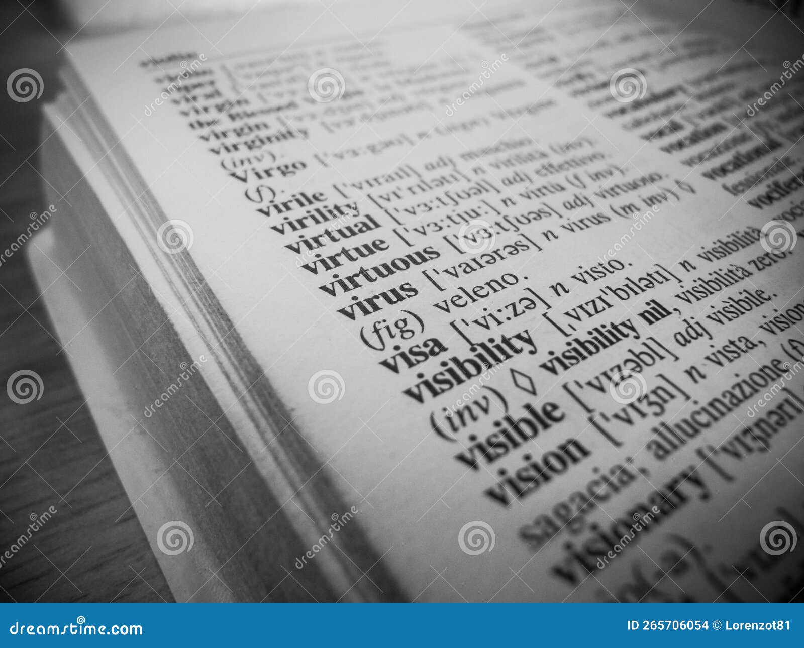 Focus on the Word Virus Inside a Dictionary Stock Photo - Image of ...