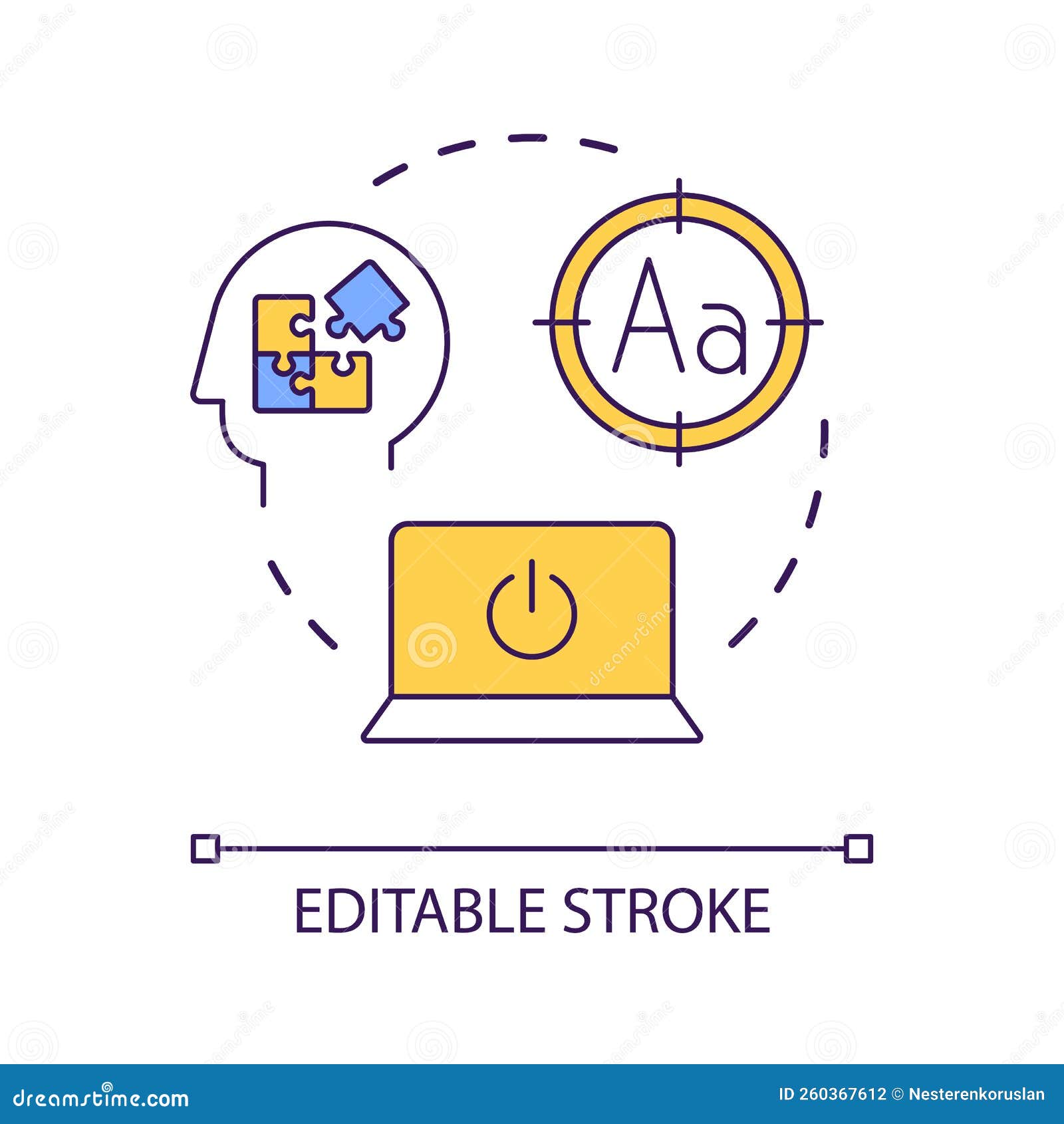 Focus on Work Tasks Concept Icon Stock Vector - Illustration of task ...