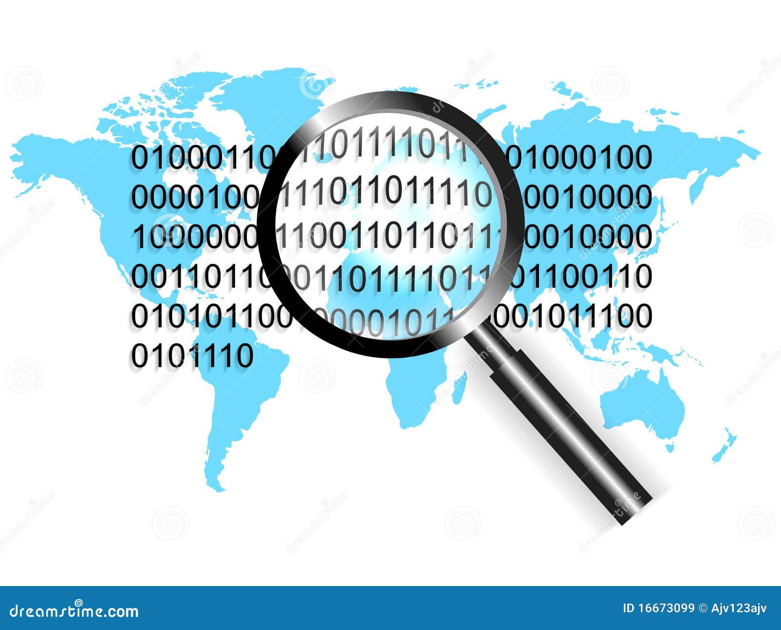 Focus World Security Concept Stock Illustration - Illustration of earth ...
