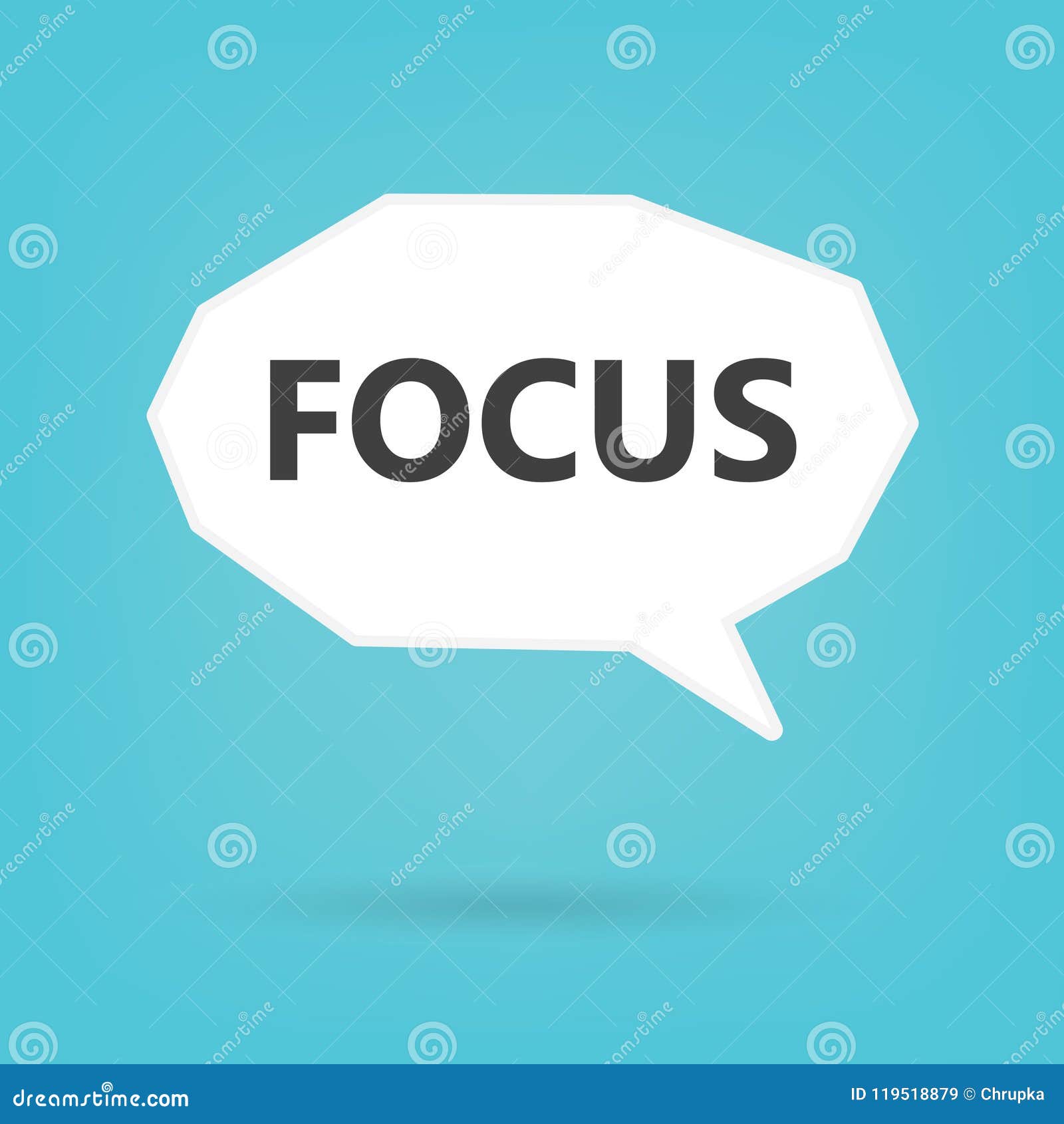 Focus Written on Speech Bubble Stock Vector - Illustration of center ...