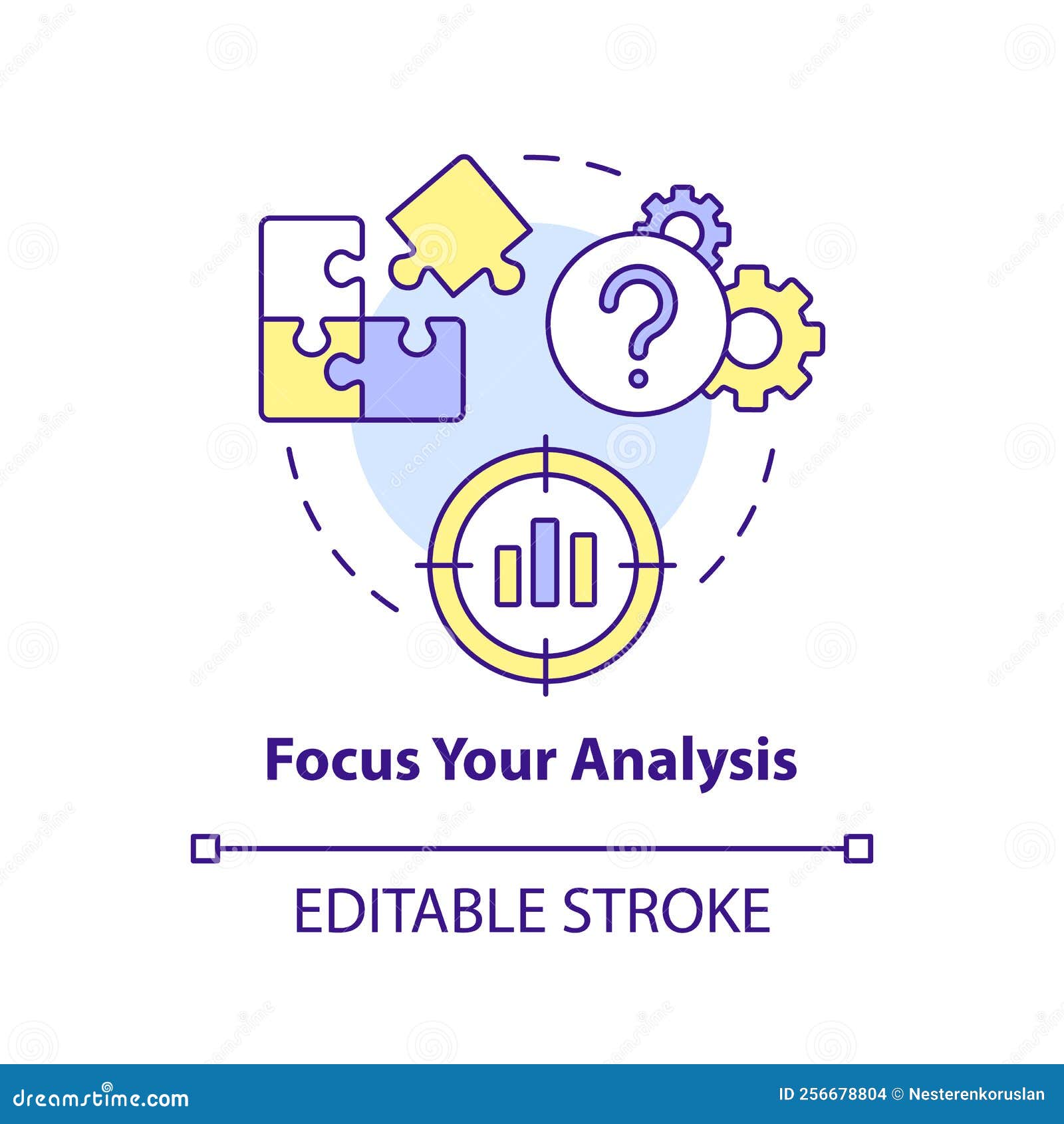 Focus Structure Discipline Check Mark Control Commitment Achieve Stock ...