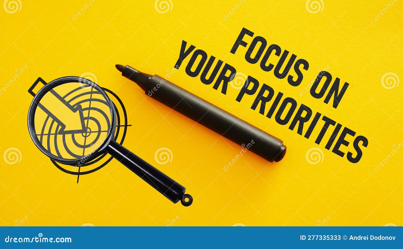 Focus on Your Priorities is Shown Using the Text Stock Image - Image of ...