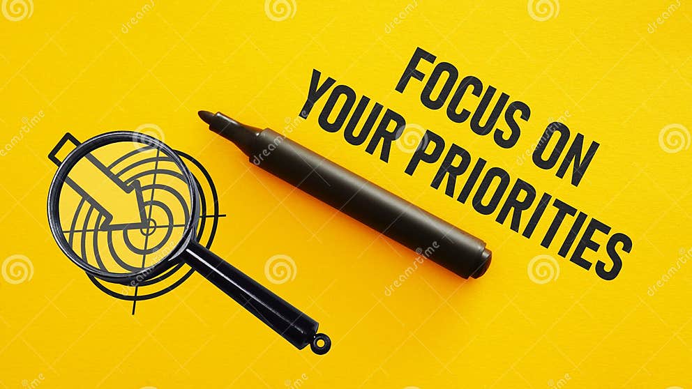 Focus on Your Priorities is Shown Using the Text Stock Image - Image of ...