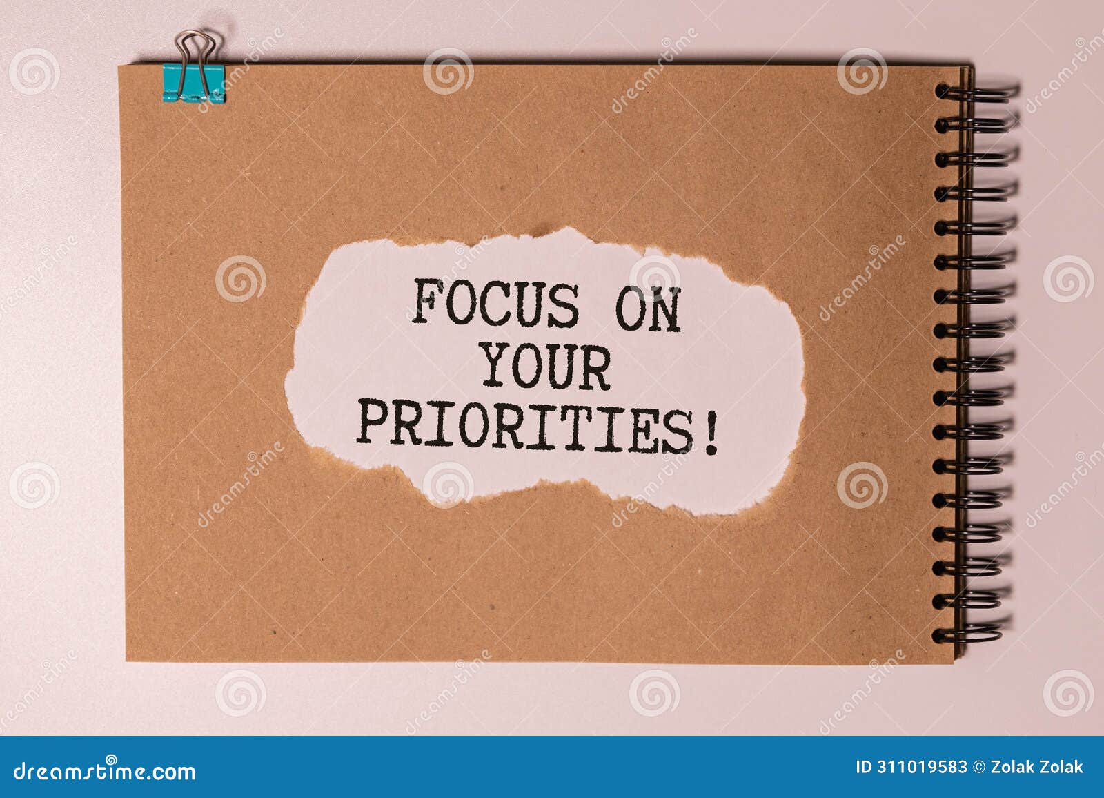 Focus on Your Priorities, Text in Notepad on Keyboard from Computer ...