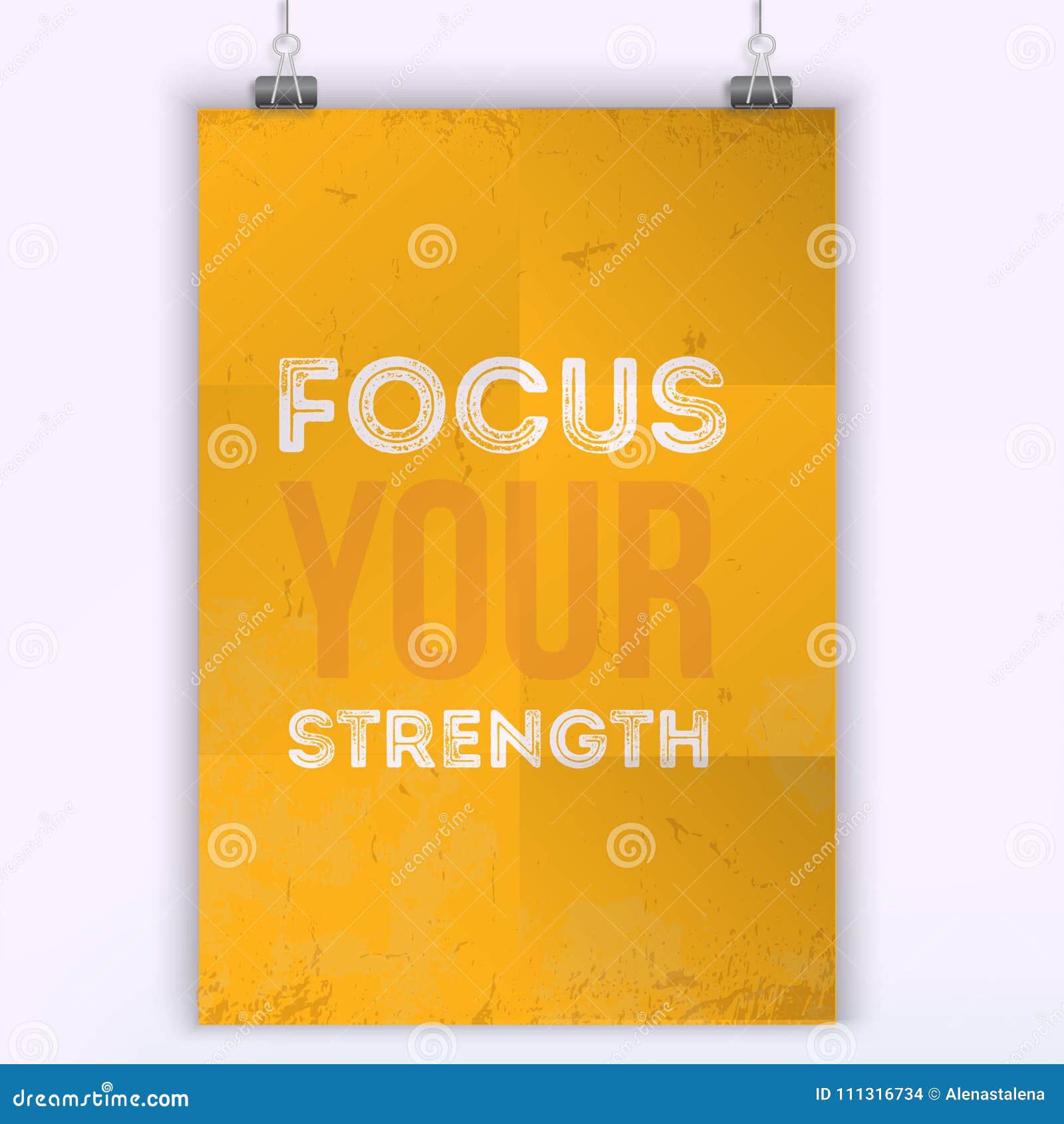 FOCUS YOUR STRENGTH. Vector Typography Poster Design Stock Vector ...