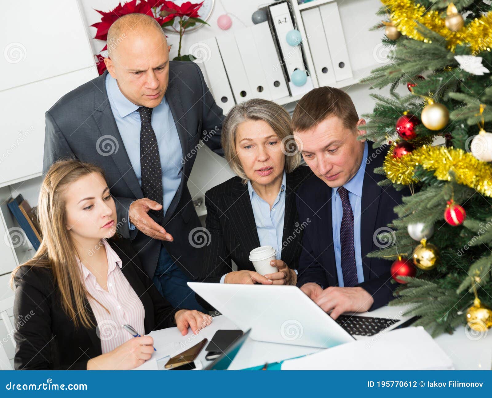 Boss controlling teamwork stock photo. Image of controll - 195770612