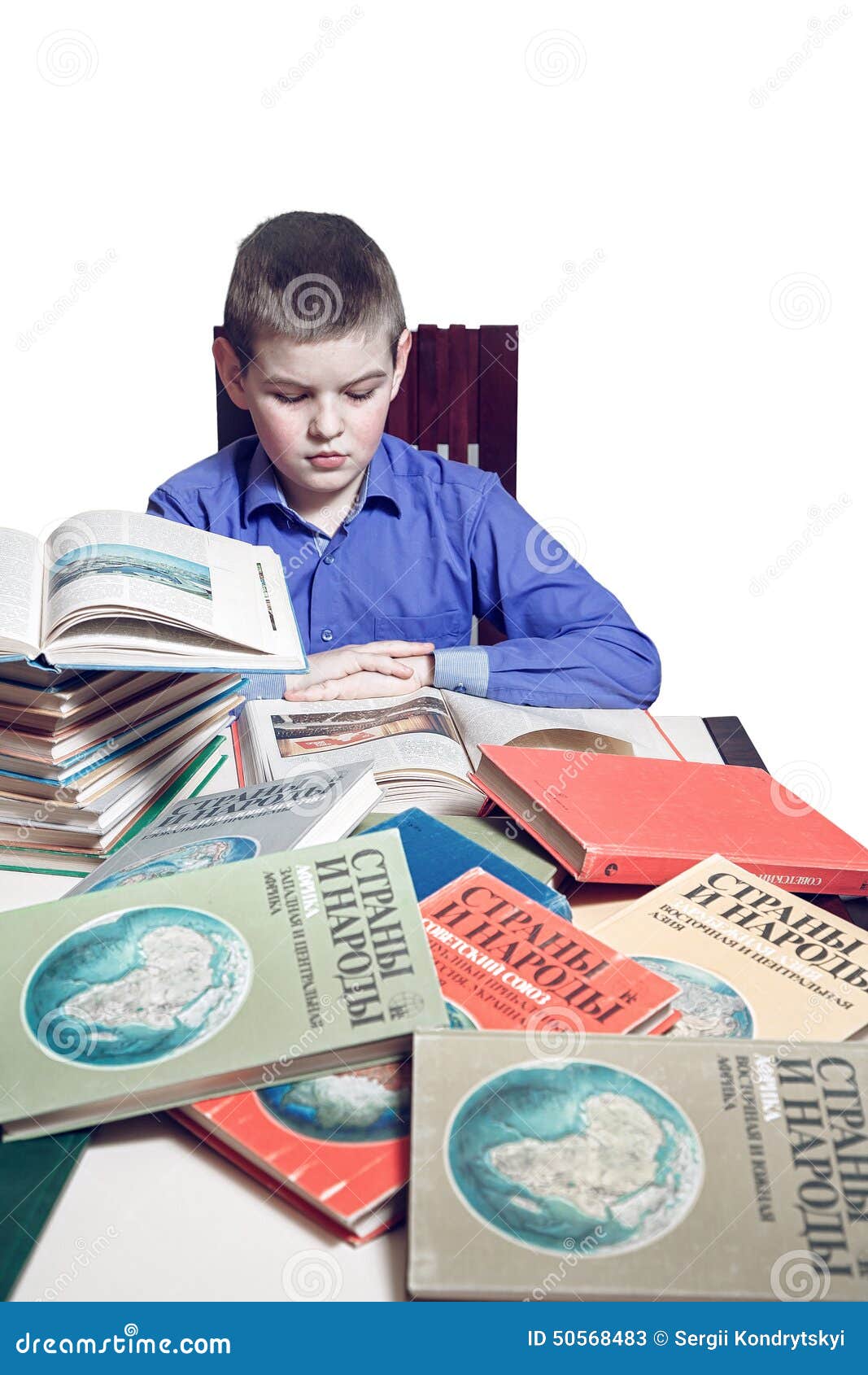 Focused Boy Learning His Lessons Stock Image - Image of problems ...