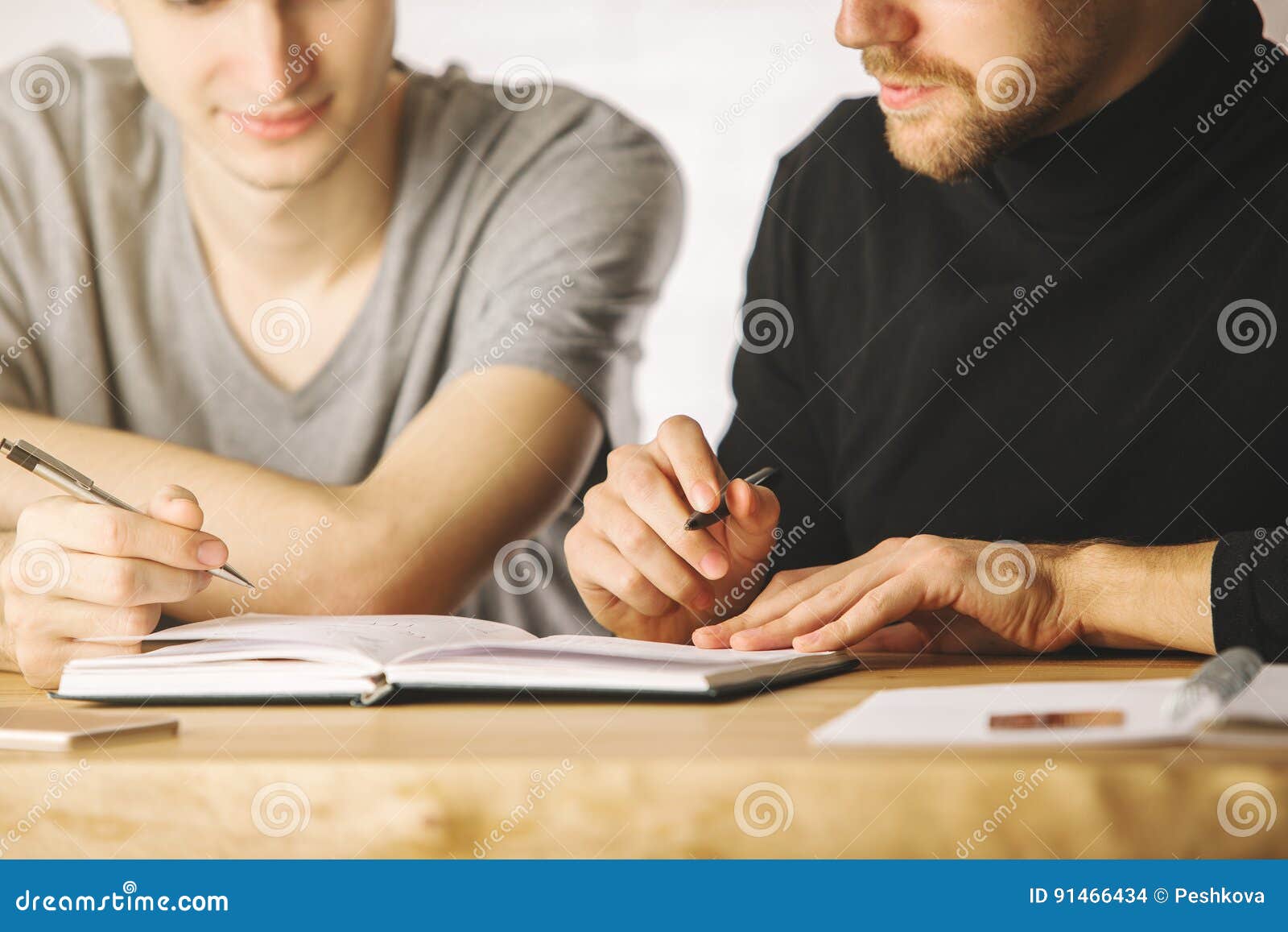 Focused Boys Doing Paperwork Stock Photo - Image of document, cheerful ...