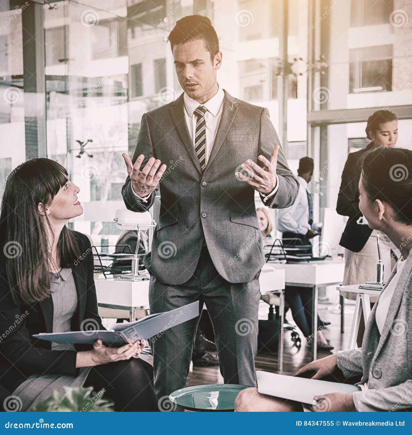 Focused Business People Discussing Stock Image - Image of executive ...