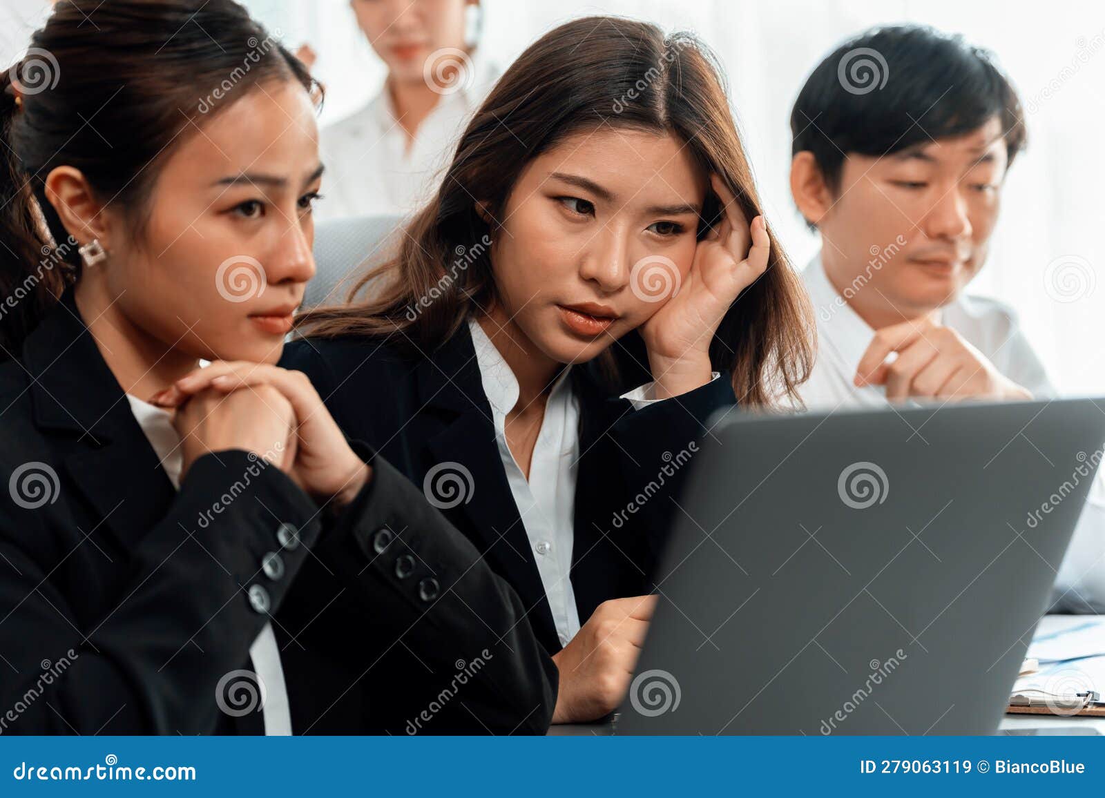 Focused Business People Having Struggle during Data Analyzing in ...