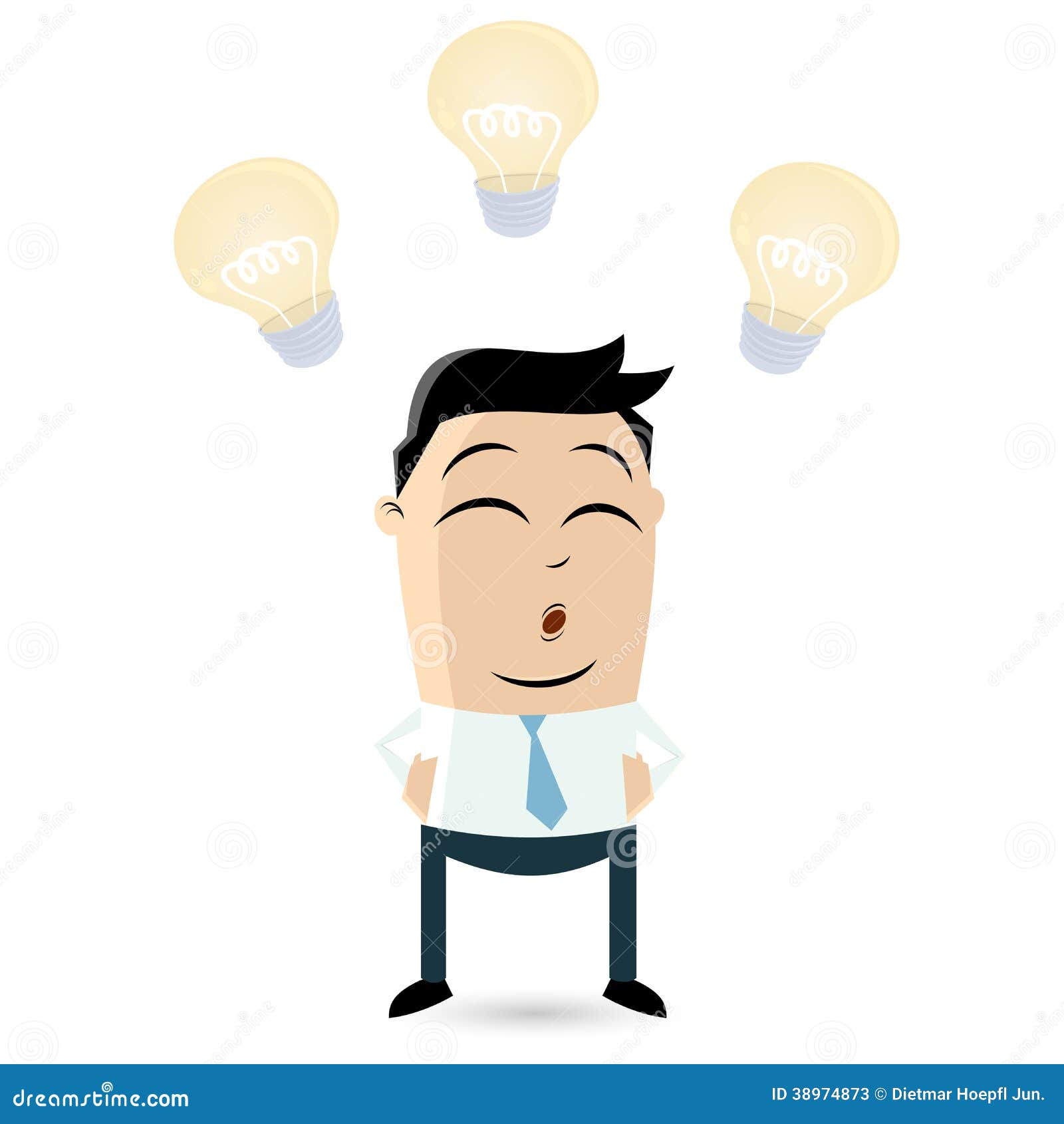 Focused businessman stock vector. Illustration of funny - 38974873