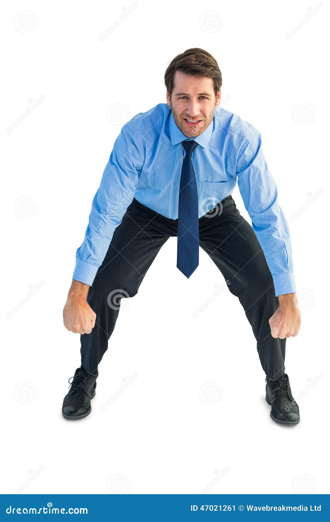 Focused Businessman Lifting Up Something Heavy Stock Image - Image of ...