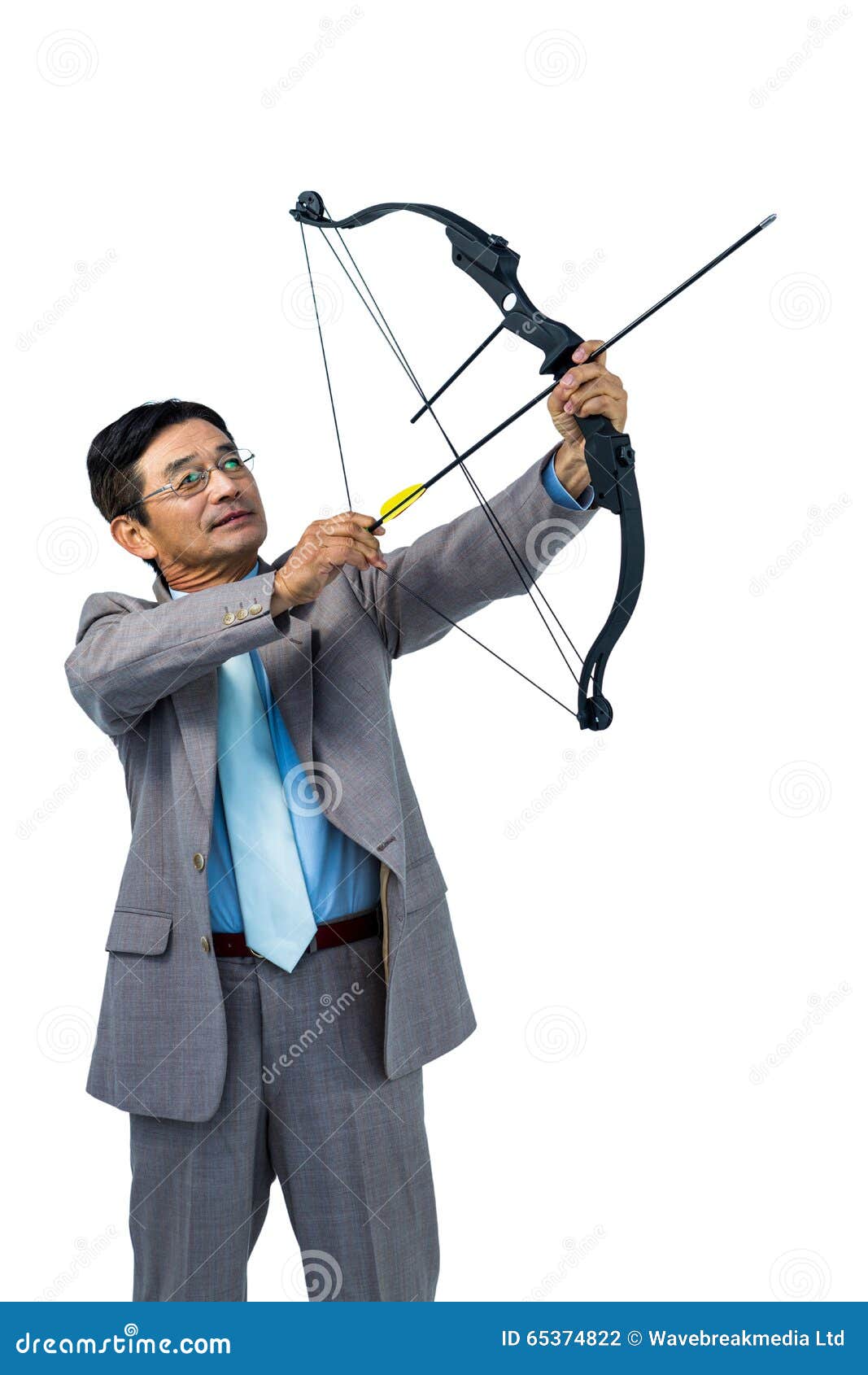 Businessman Shooting A Bow And Arrow Royalty-Free Stock Photography ...