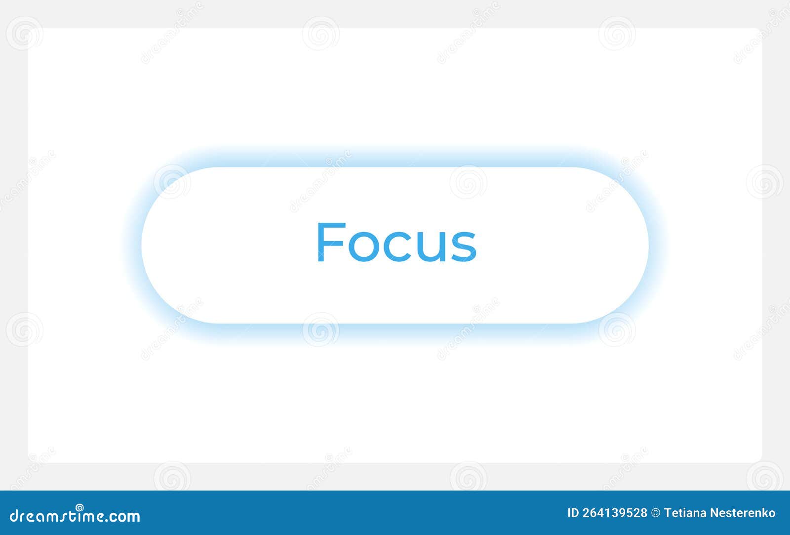 Focused Button State Ui Element Template Stock Vector Illustration Of User Menu 264139528