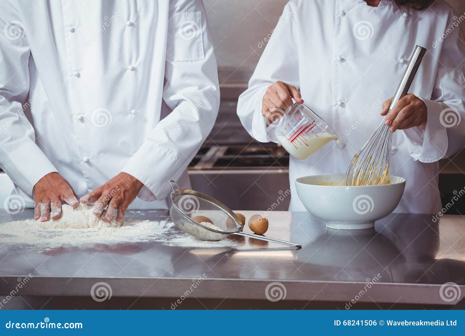 Focused Chef Preparing a Cake Stock Photo - Image of commercial ...